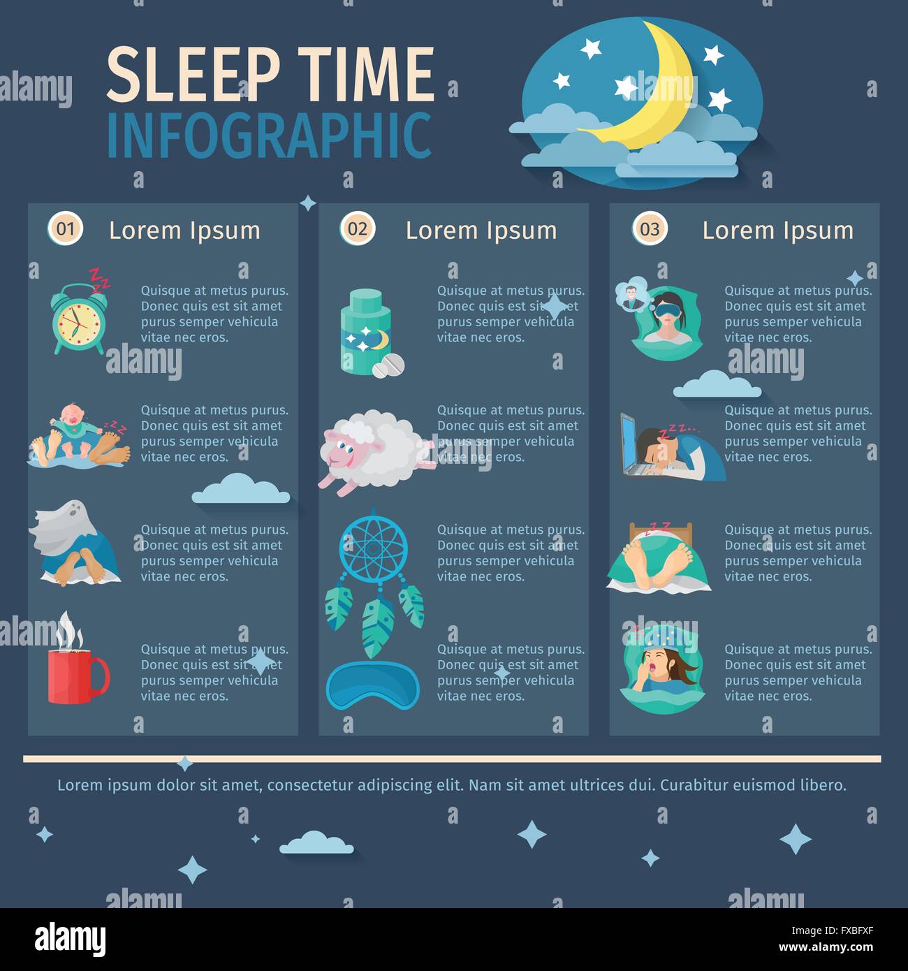 Sleep Time Infographics Stock Vector Image & Art - Alamy