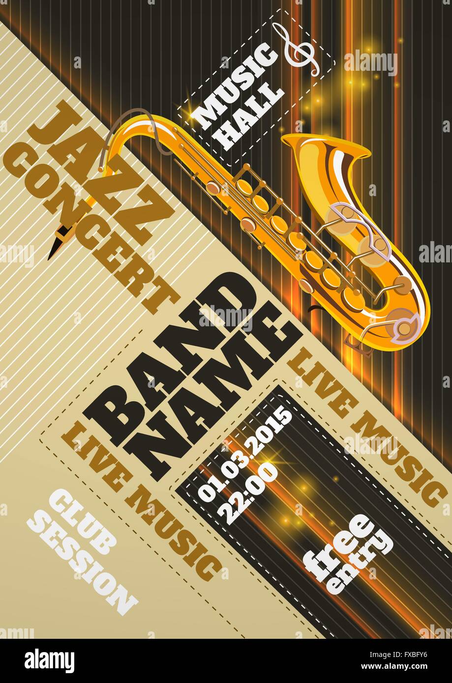 Jazz Concert Poster Stock Vector Image & Art - Alamy