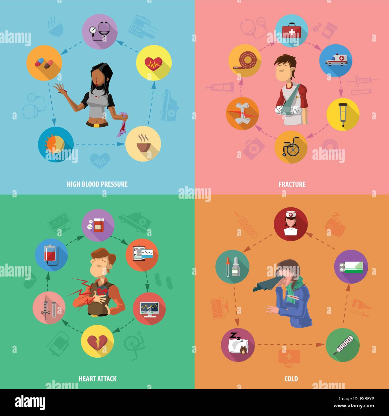 Fracture first aid concept Stock Vector Images - Alamy