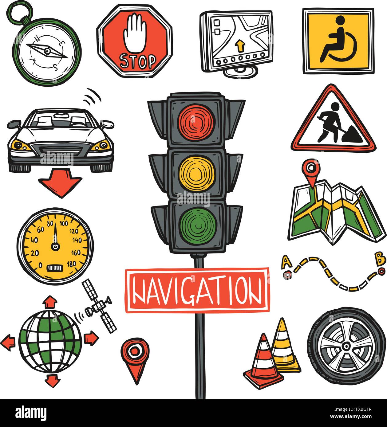 Navigation light concept Stock Vector Images - Alamy
