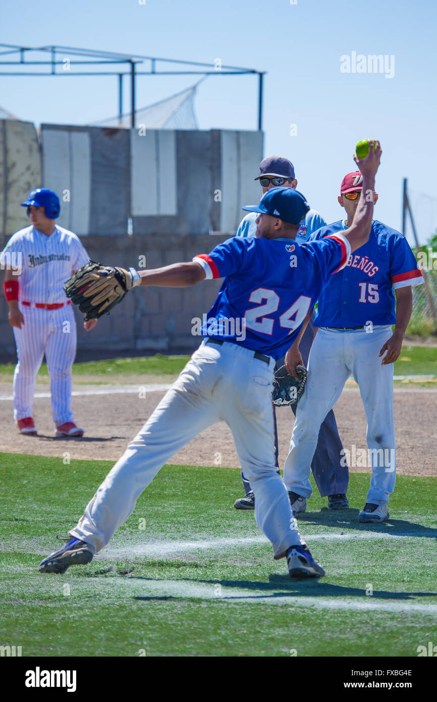 male versus male softball match Stock Photo - Alamy