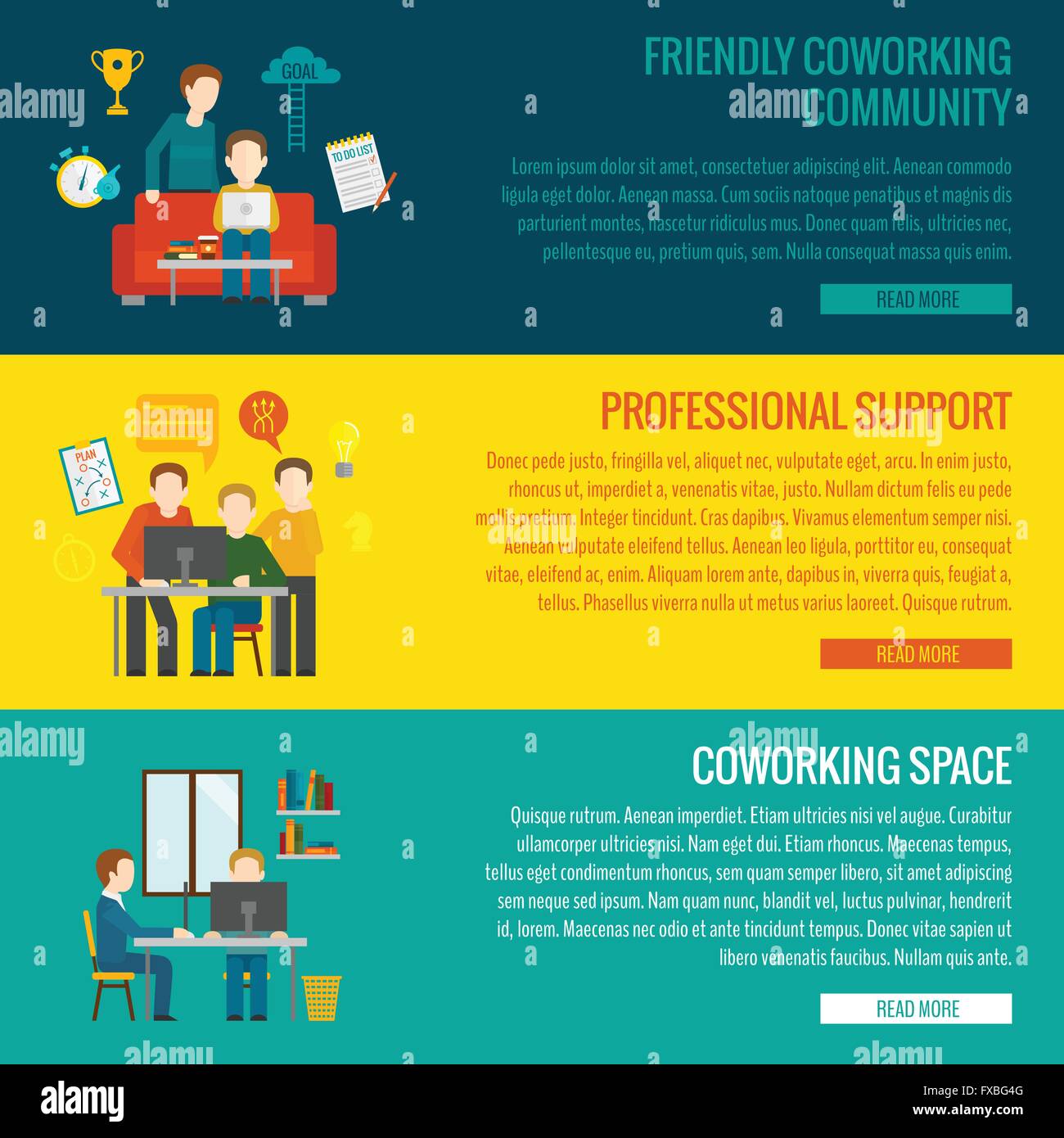 Coworking Center Banner Stock Vector Image & Art - Alamy