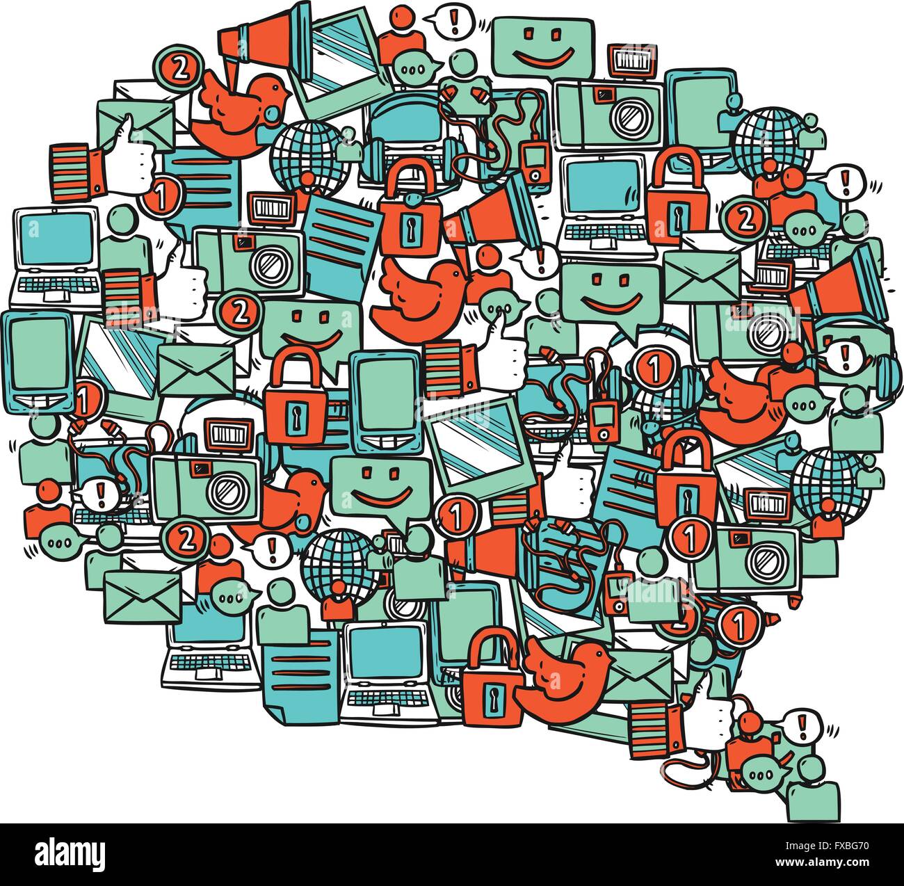 Social Media Bubble Stock Vector Image & Art - Alamy