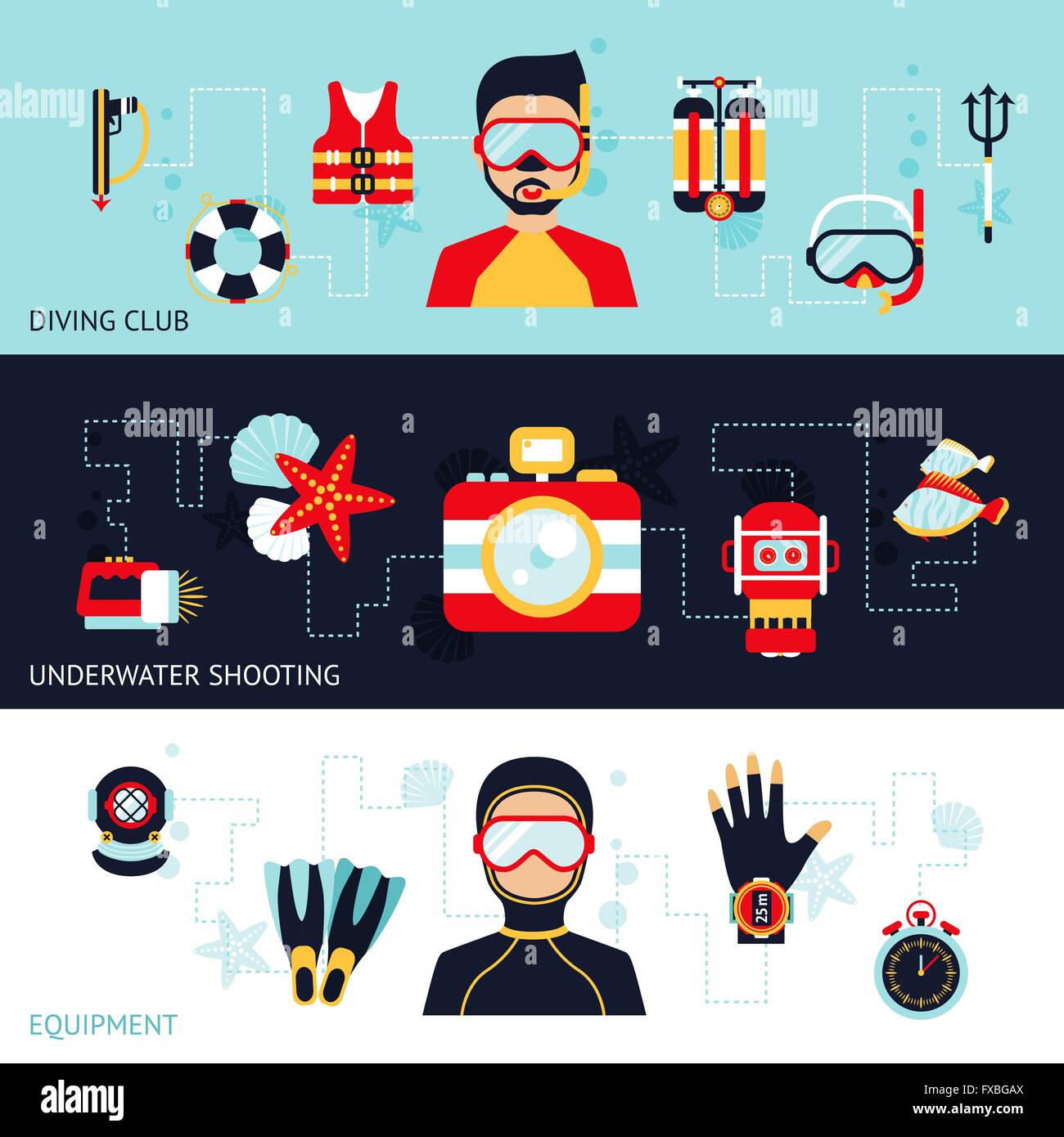 Diving Banner Set Stock Vector Image & Art - Alamy