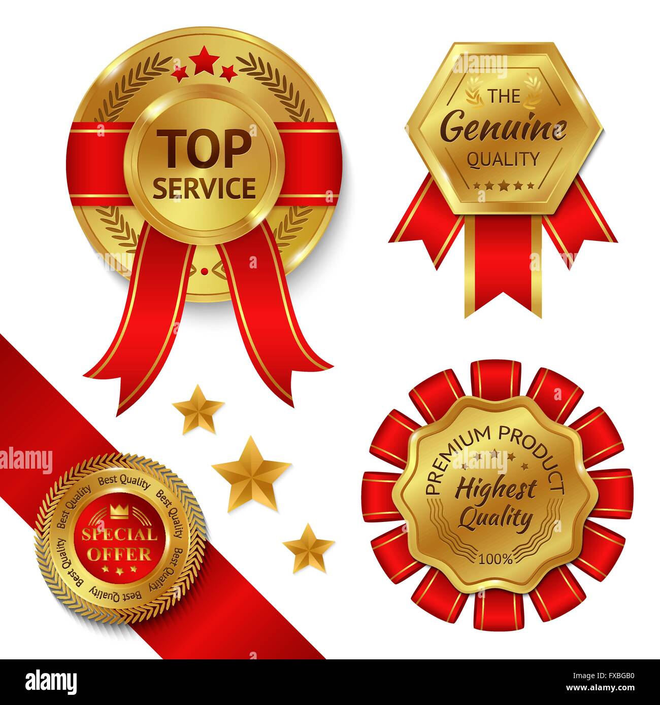 Award Ribbons Set Stock Vector Image & Art - Alamy