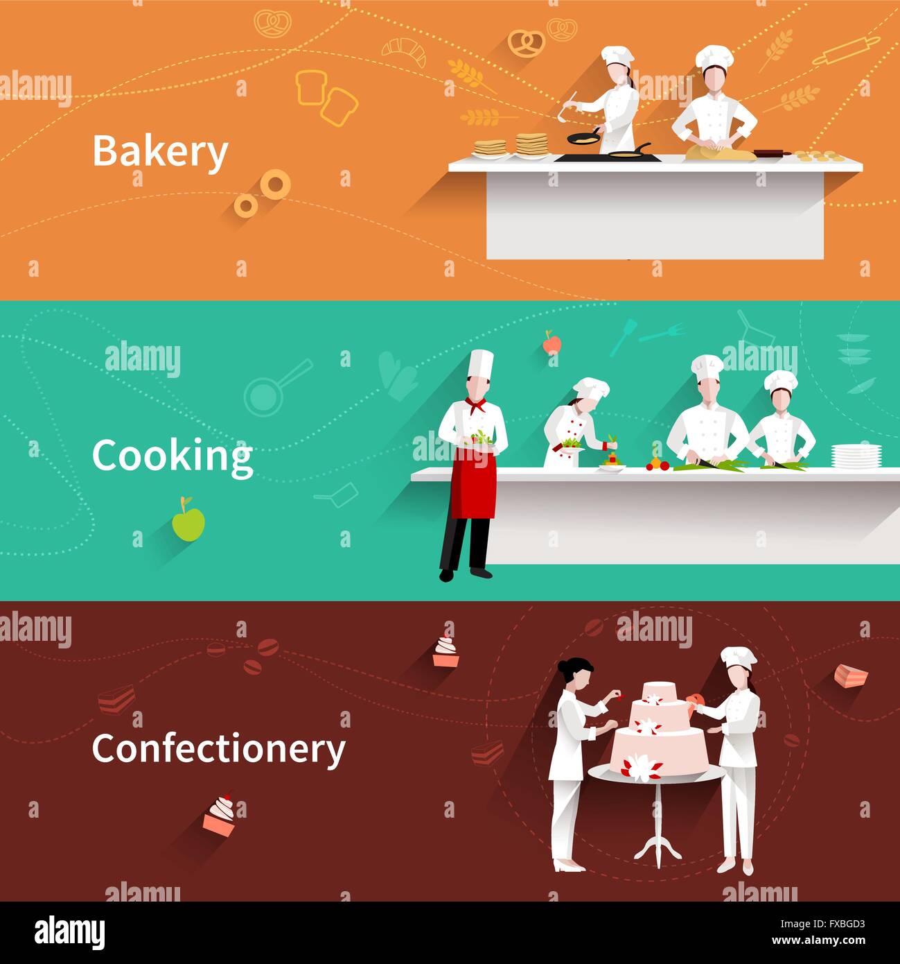Cooking Horizontal Banners Stock Vector Image & Art - Alamy
