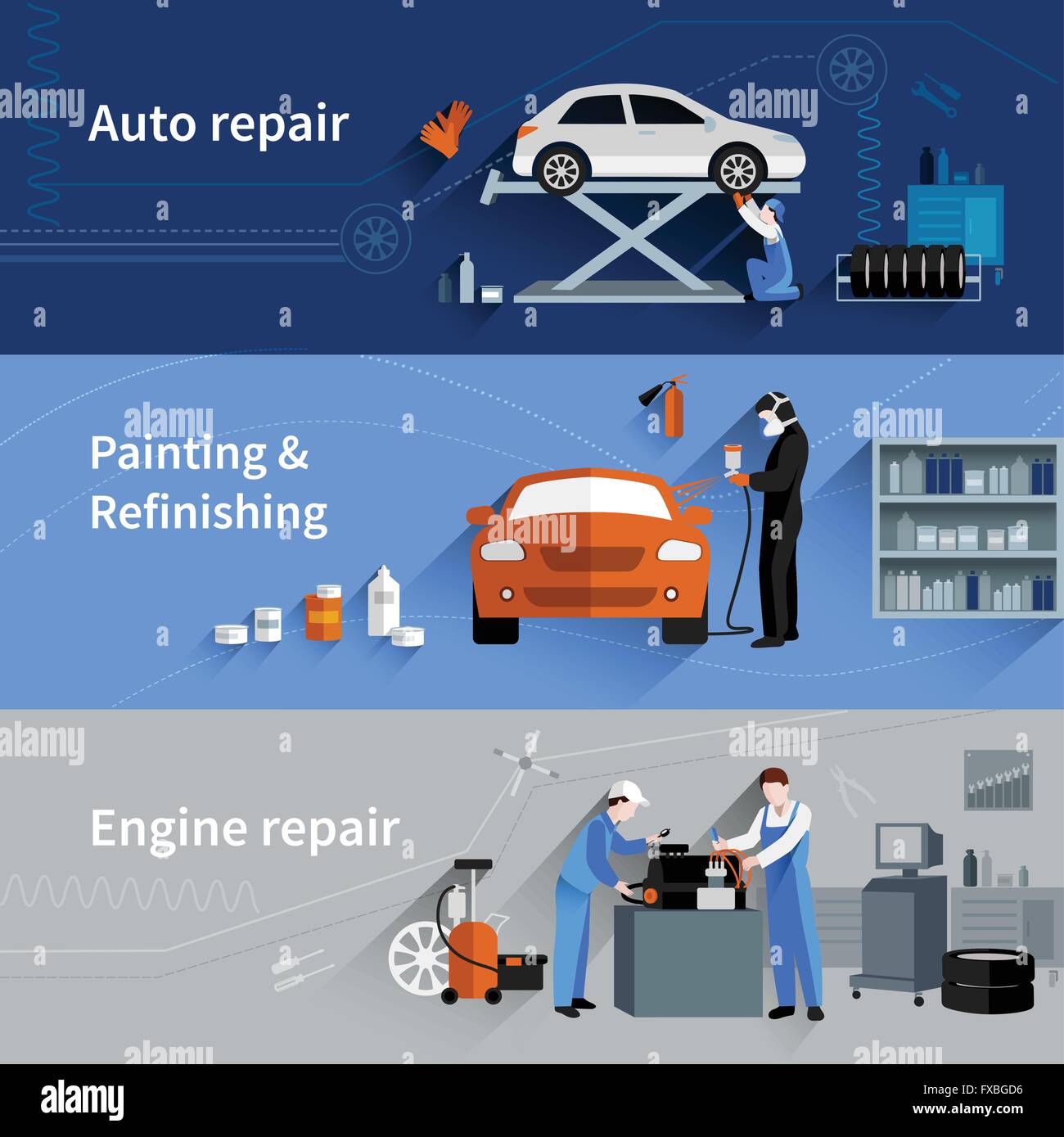 Automotive painting horizontal vector hi-res stock photography and ...