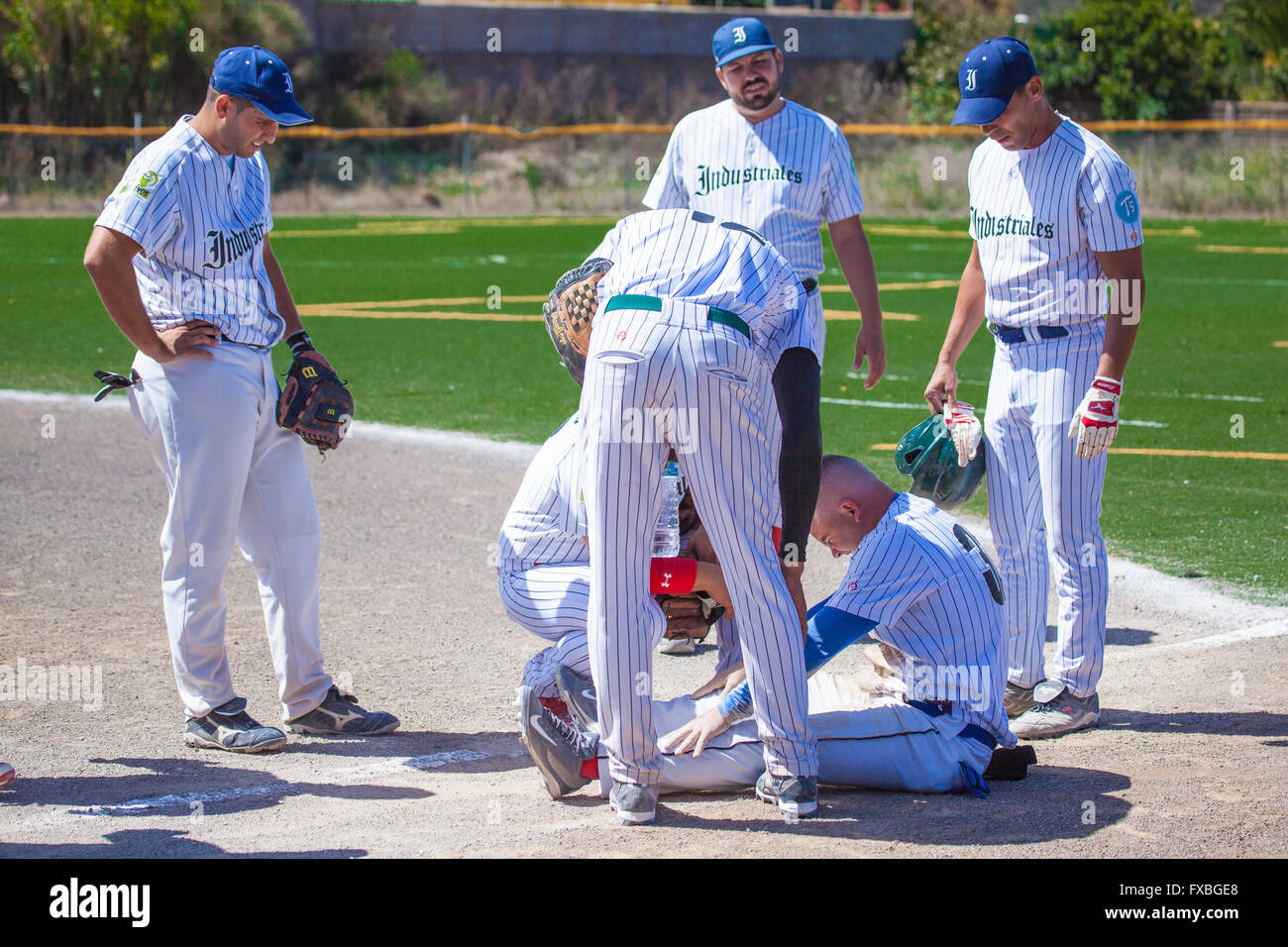 male versus male softball match Stock Photo - Alamy