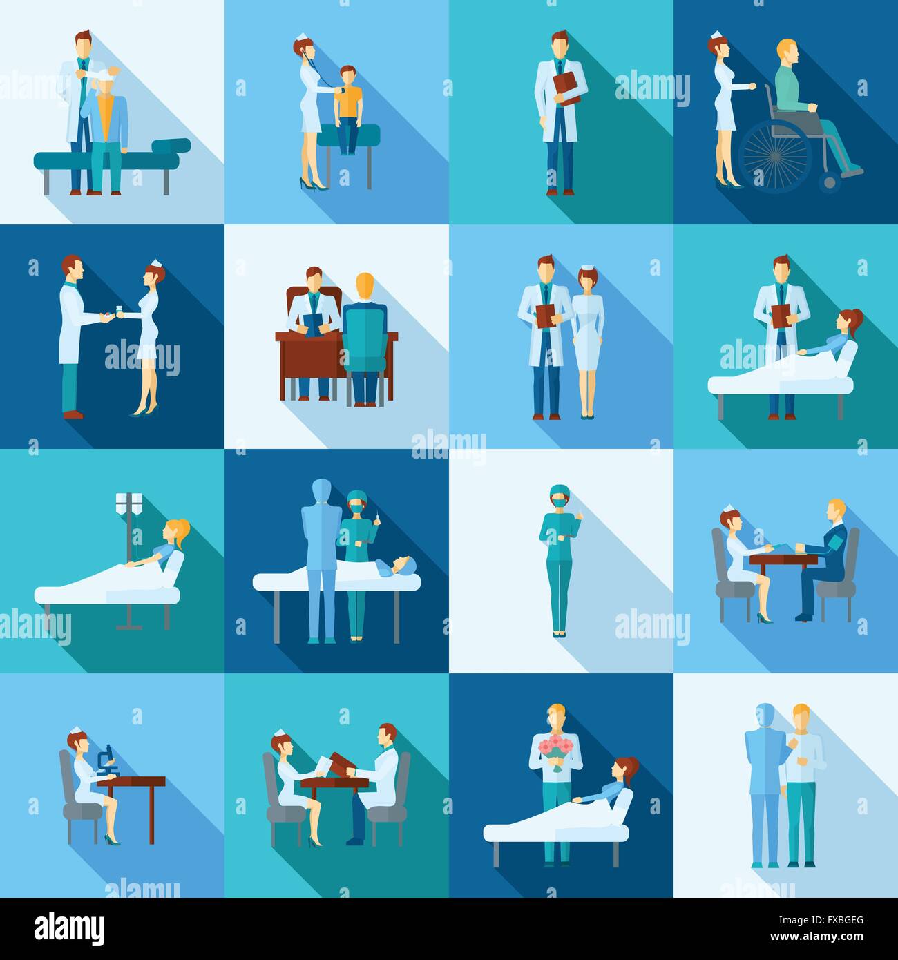 Doctors Icons Set Stock Vector Image & Art - Alamy