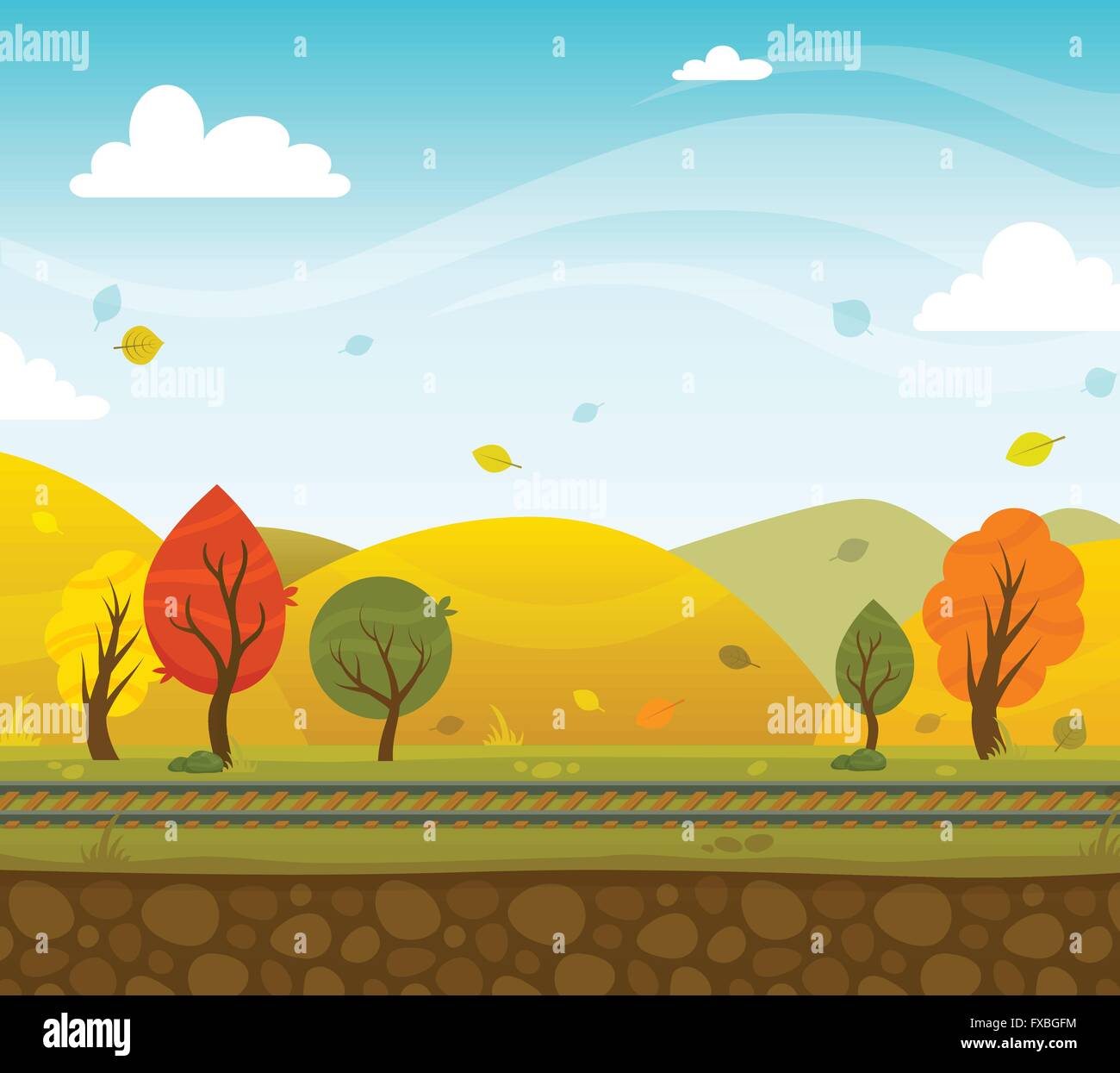 Game 2d park landscape hi-res stock photography and images - Alamy