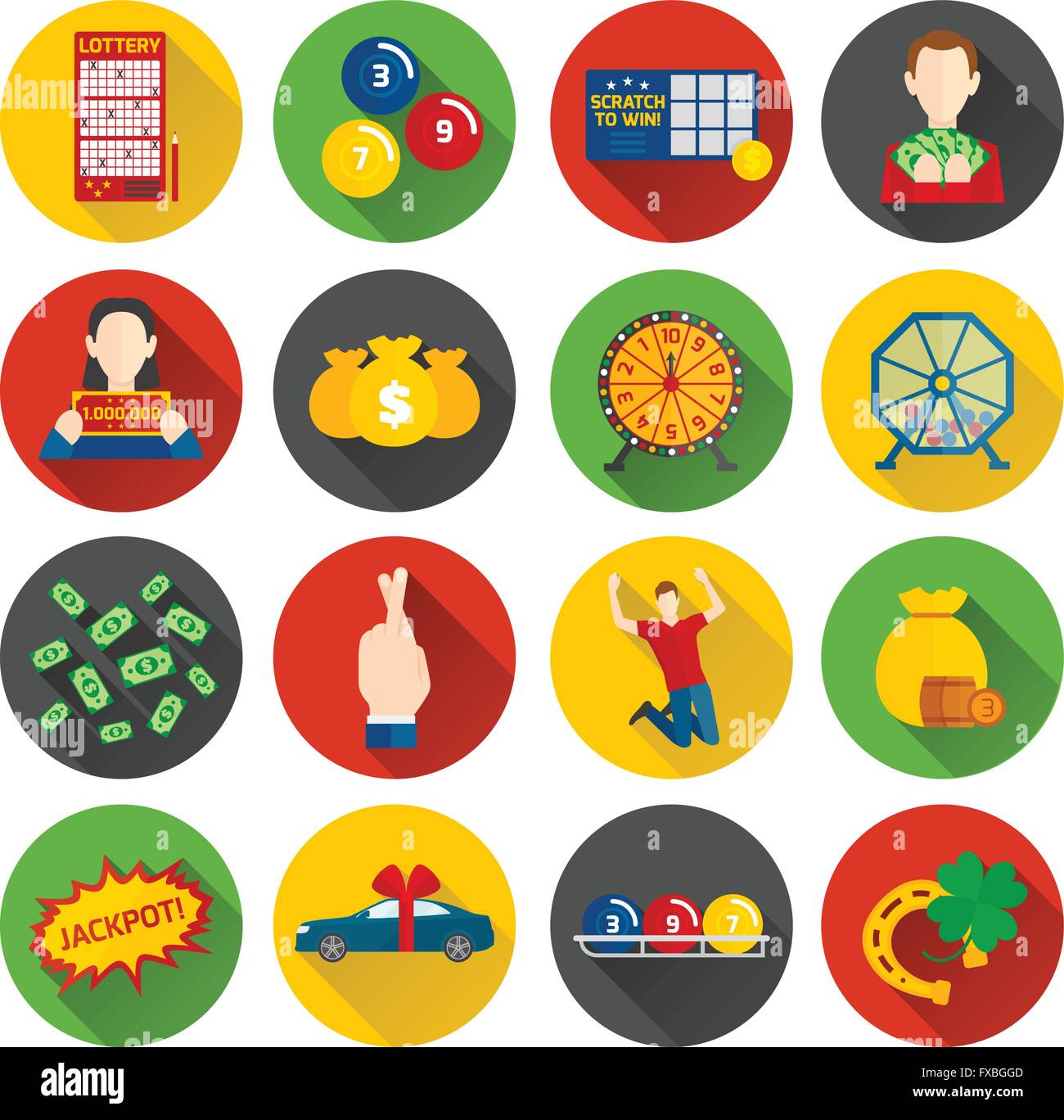 Lottery Icon Flat Stock Vector Image & Art - Alamy