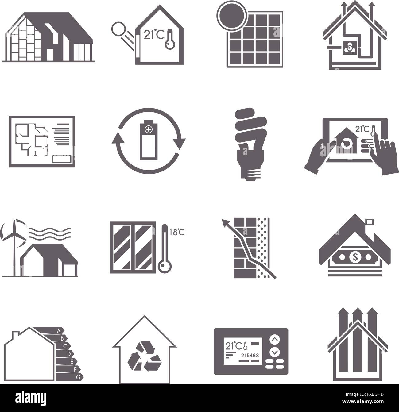 Energy Saving House Icon Stock Vector Image & Art - Alamy
