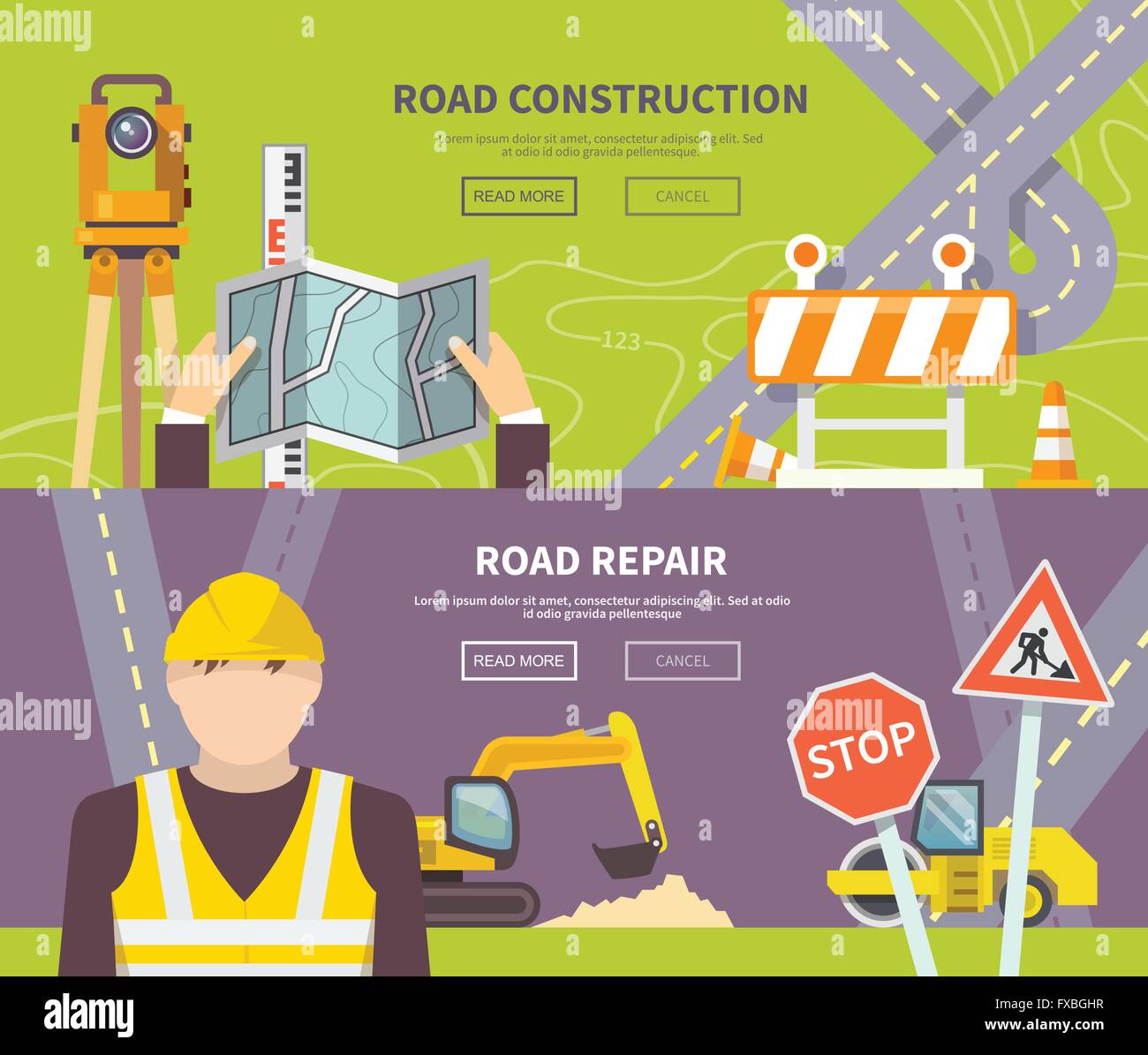 Works road cone Stock Vector Images - Alamy