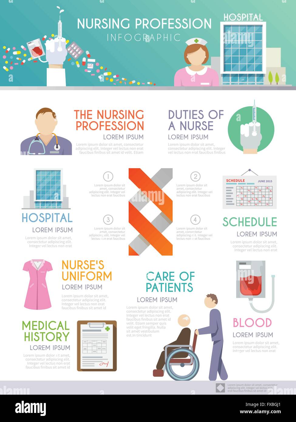 Nurse Infographics Set Stock Vector Image & Art - Alamy