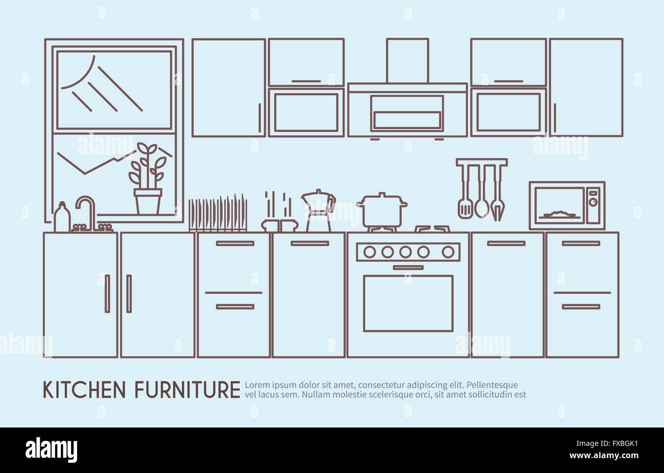 Kitchen appliances section Stock Vector Images - Alamy