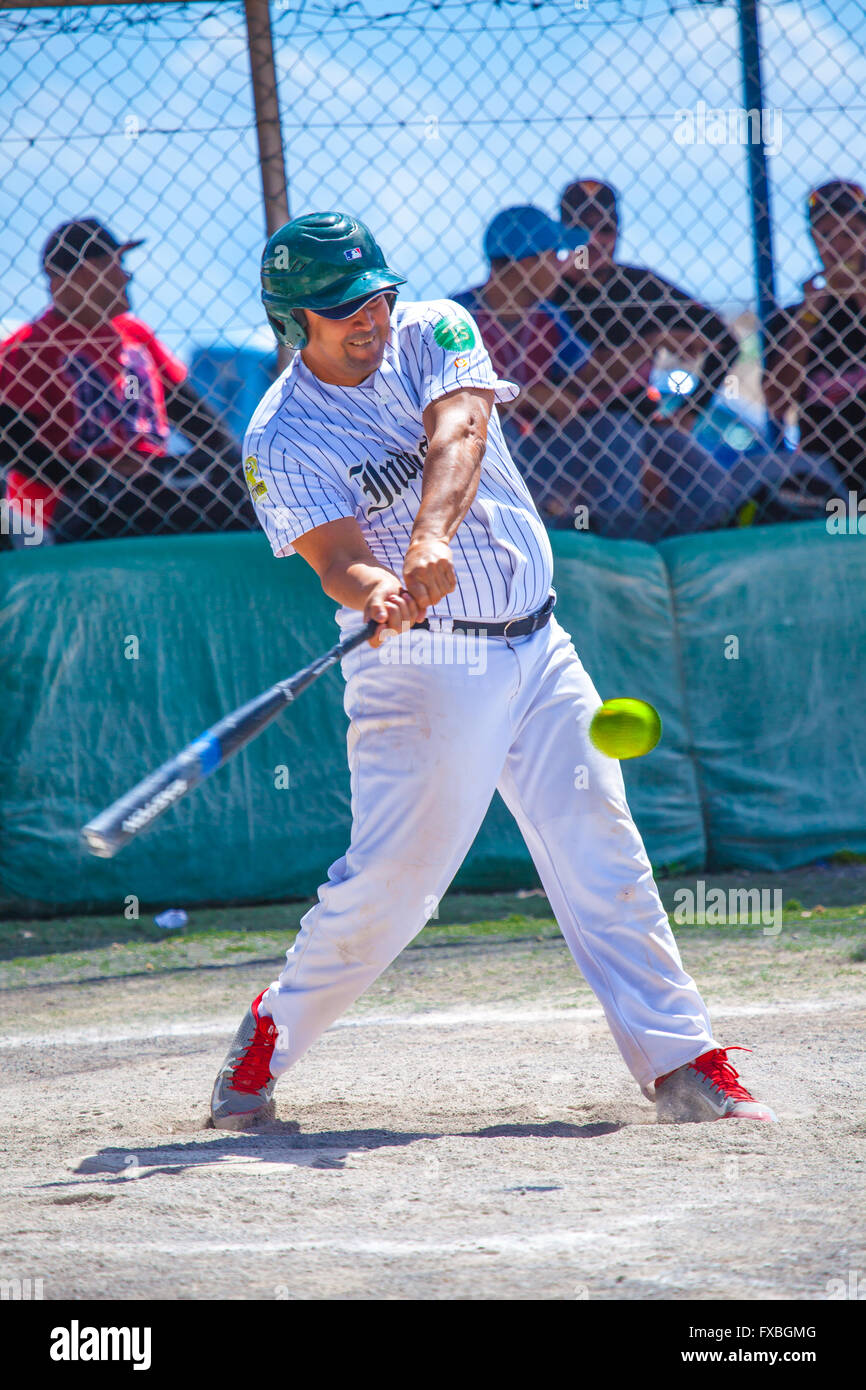male versus male softball match Stock Photo - Alamy