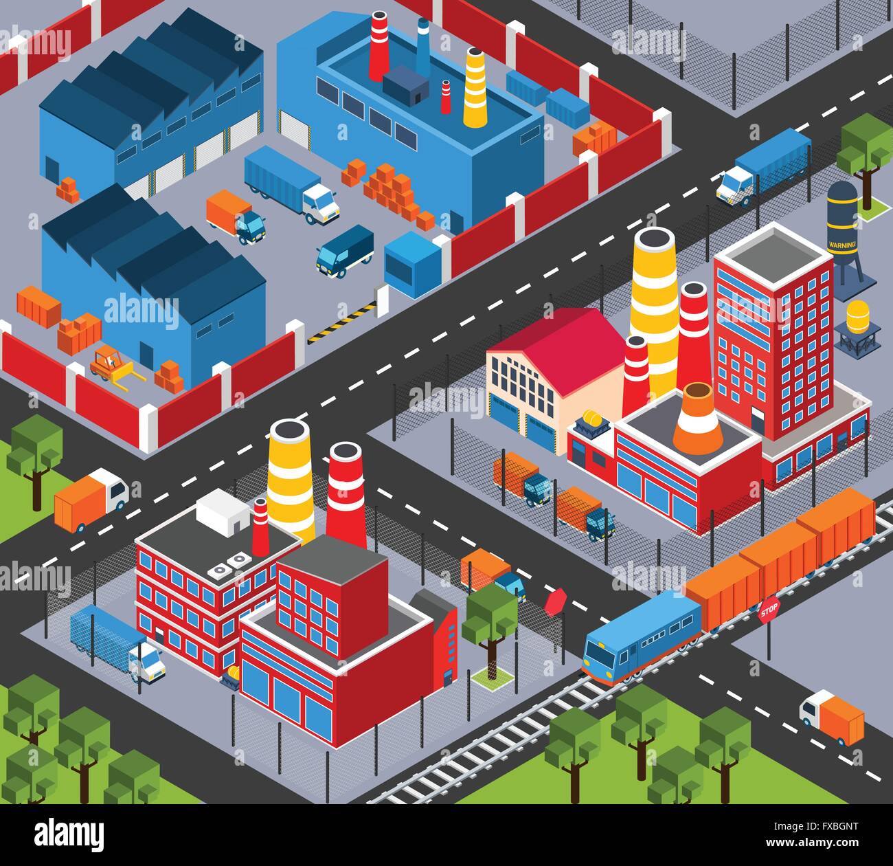 Isometric factory hi-res stock photography and images - Alamy