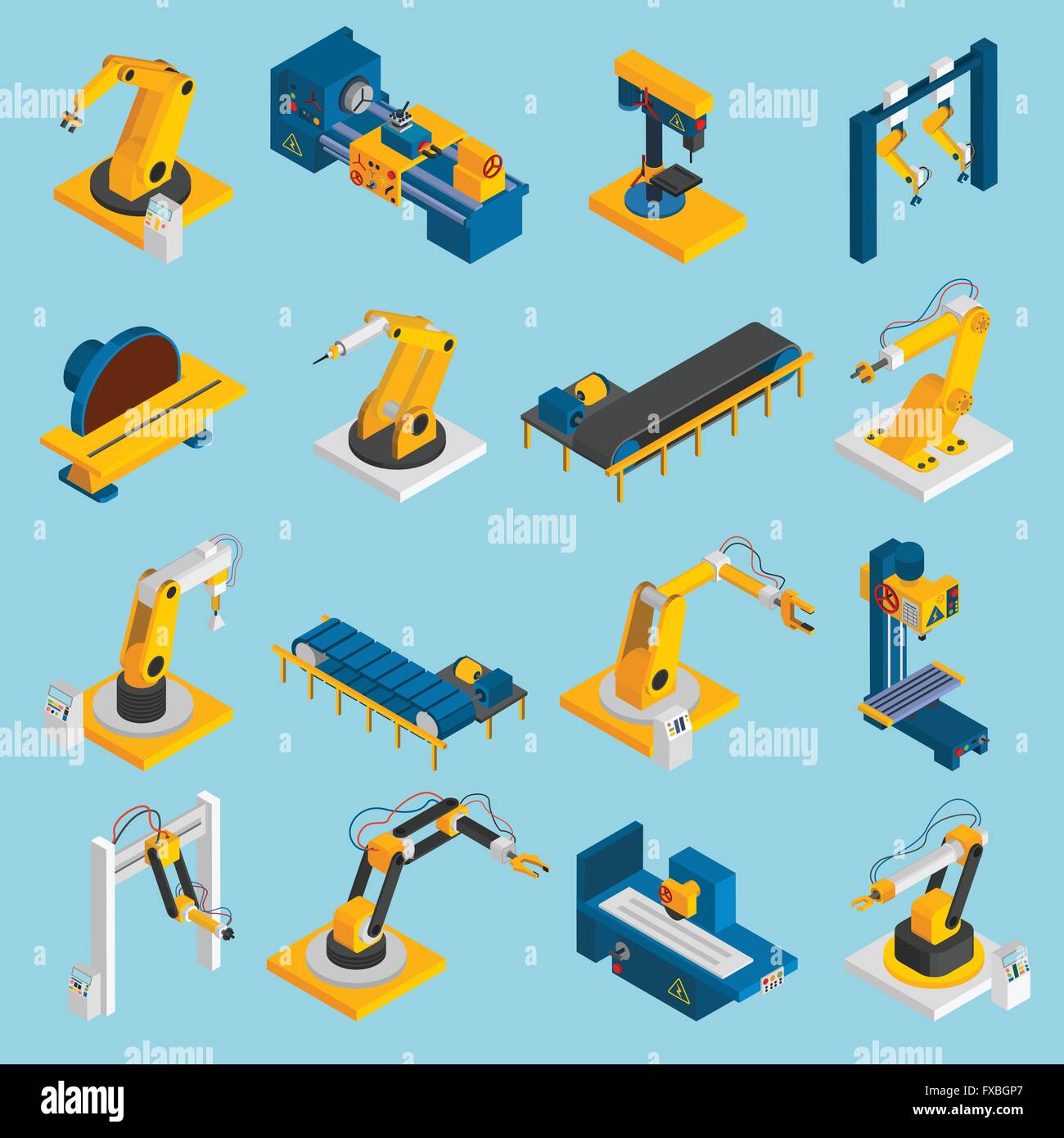 Isometric Robot Machinery Stock Vector Image & Art - Alamy