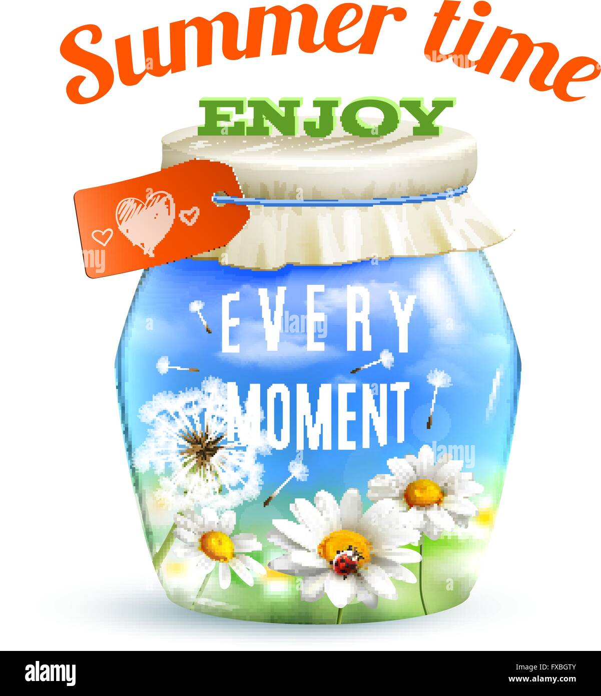 Summer Landscape Jar Stock Vector Image & Art - Alamy