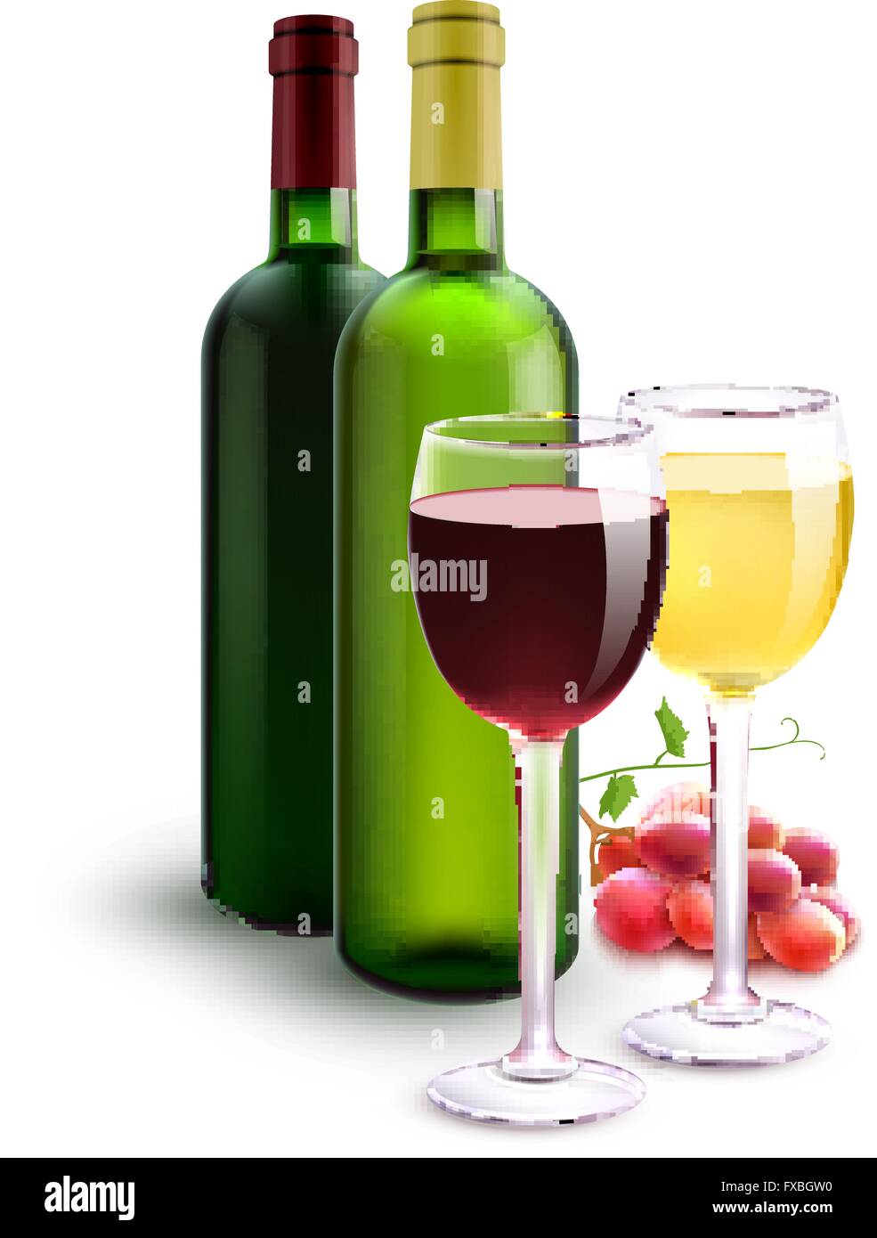 Tasty food white wine Stock Vector Images - Alamy