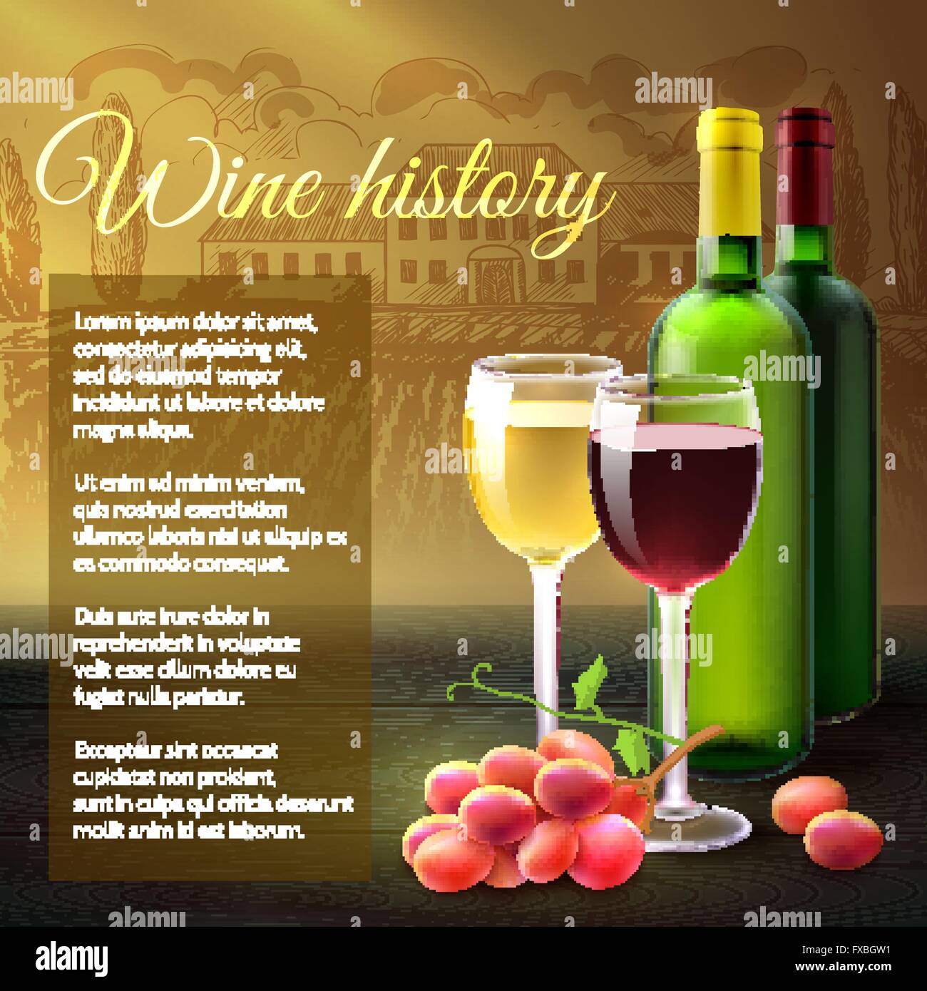 Wine Realistic Background Stock Vector Image & Art - Alamy