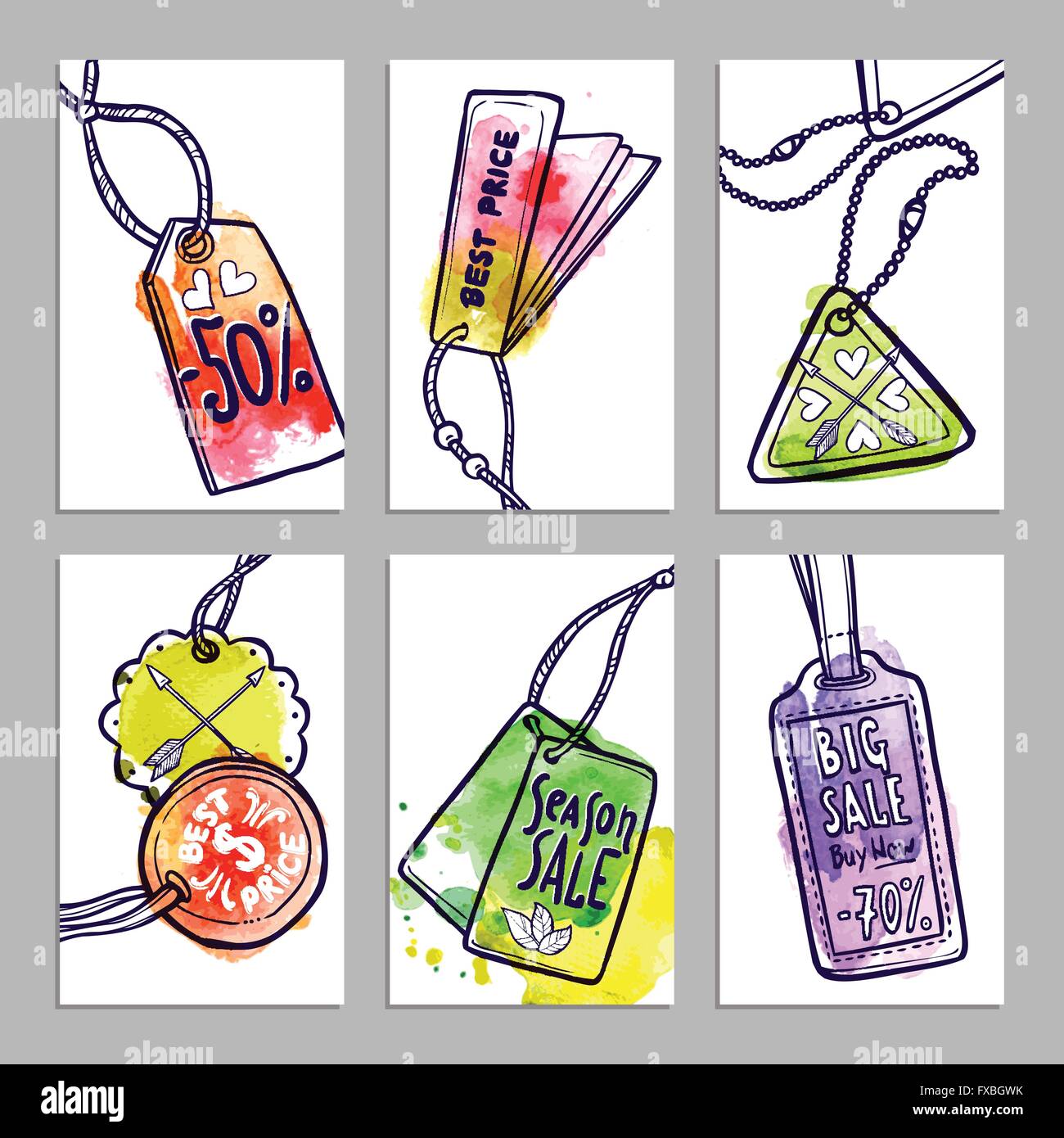 Tag Banner Set Stock Vector Image & Art - Alamy