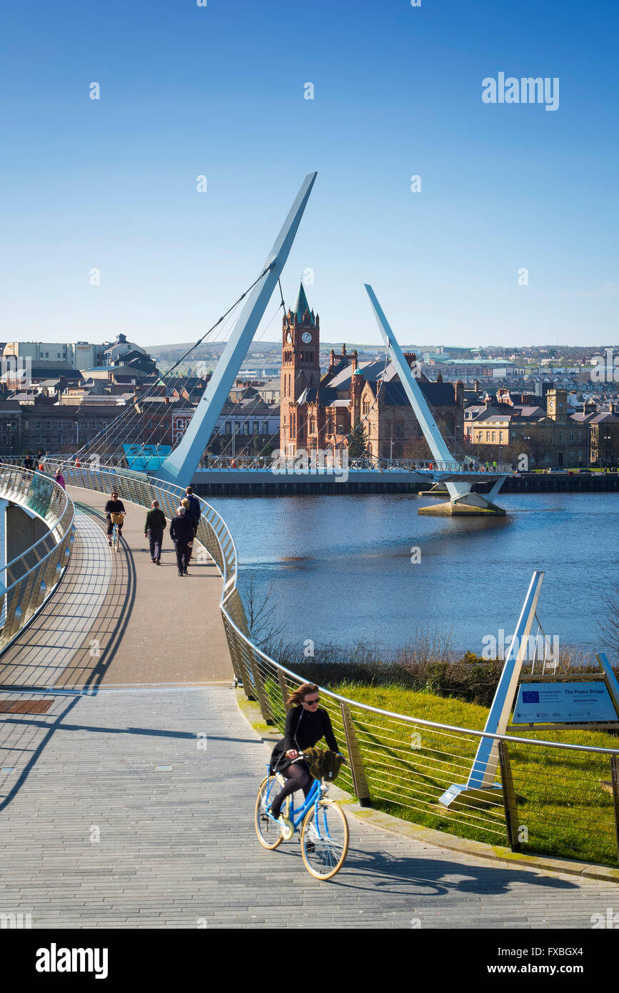 Peace Bridge Derry City Northern Ireland Foyle Stock Photo - Alamy