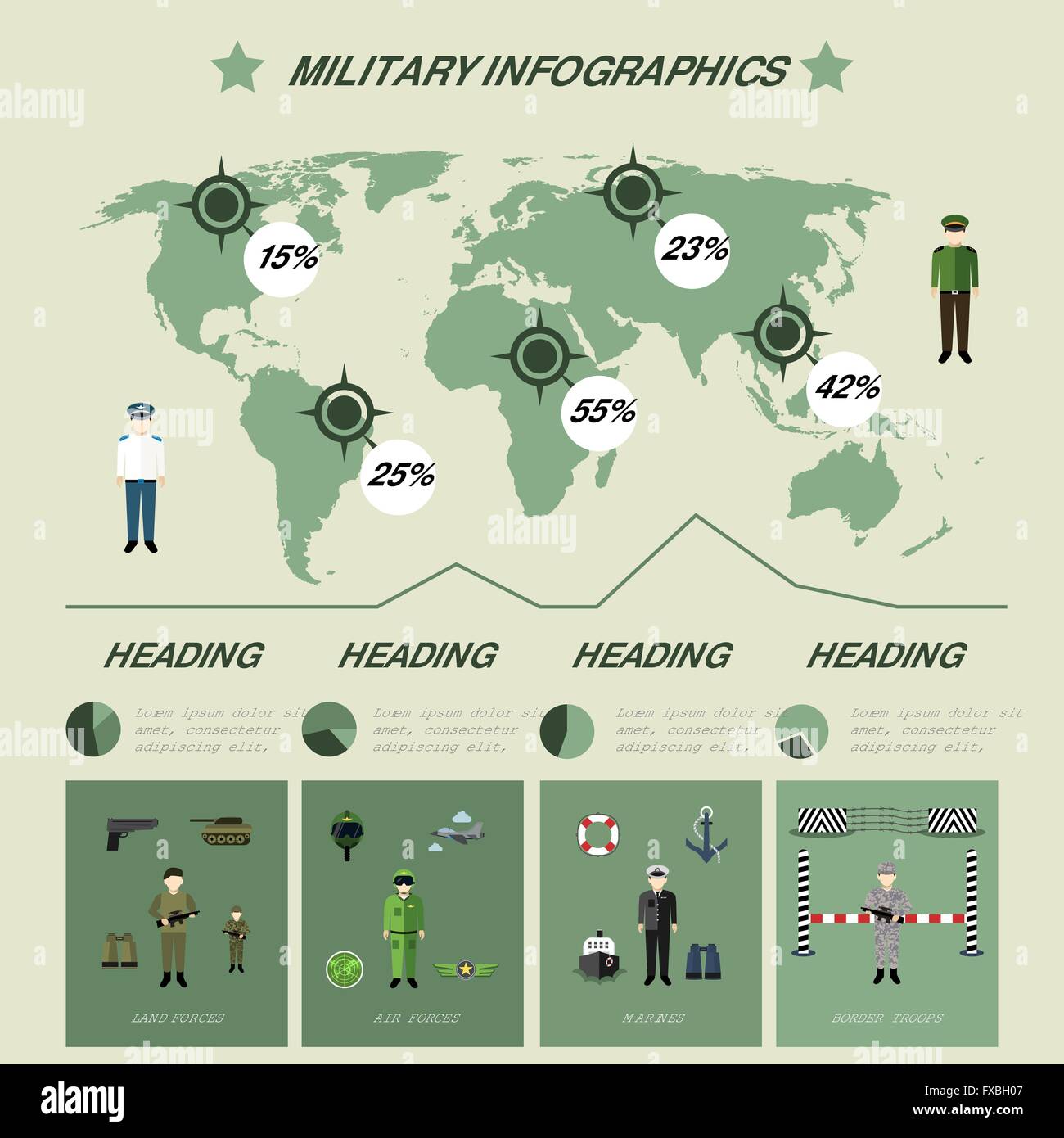 Armed forces presentation Stock Vector Images - Alamy