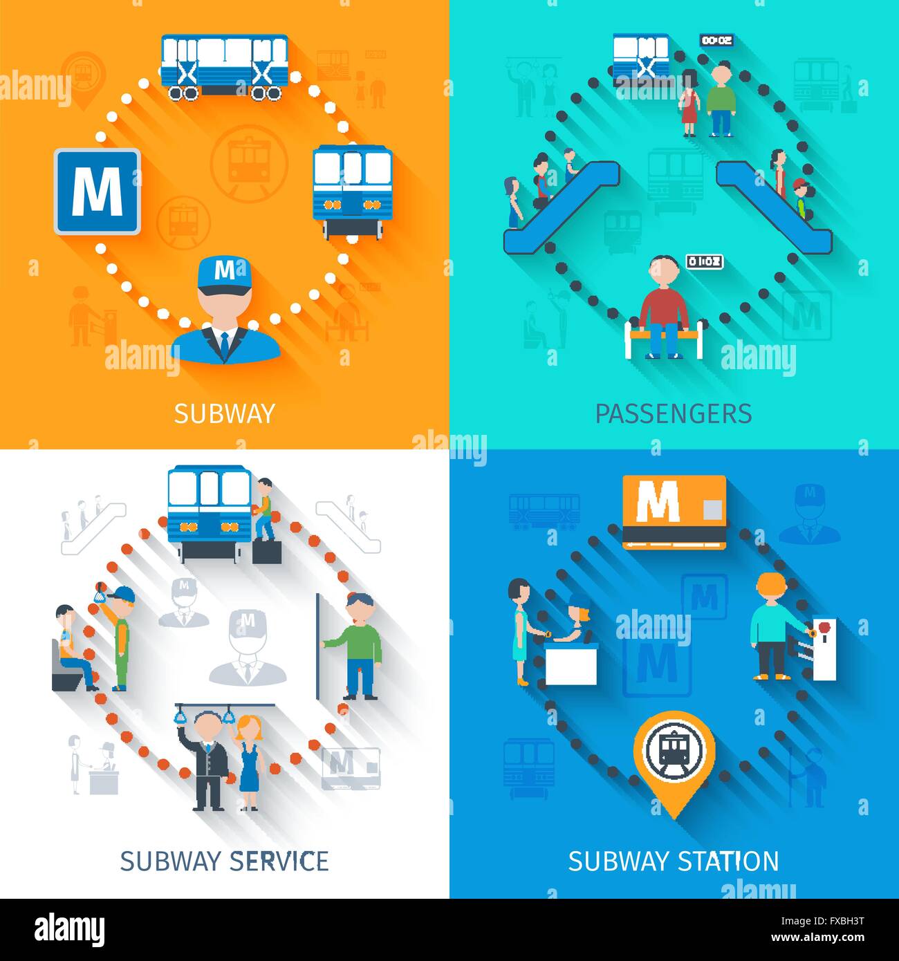 Subway station worker Stock Vector Images - Alamy