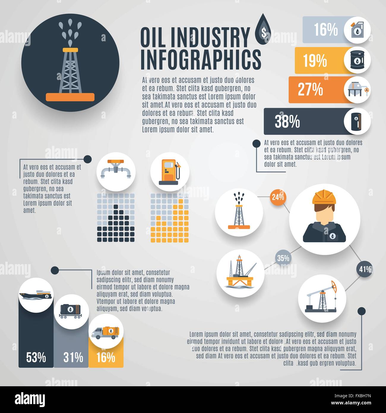 Oil Industry Infographic Stock Vector Image & Art - Alamy