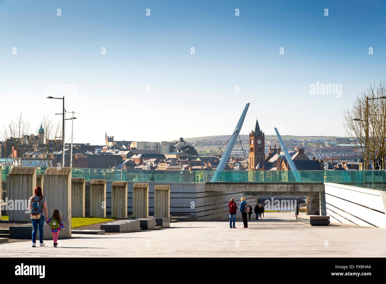 Peace Bridge Derry City Northern Ireland Foyle Stock Photo - Alamy