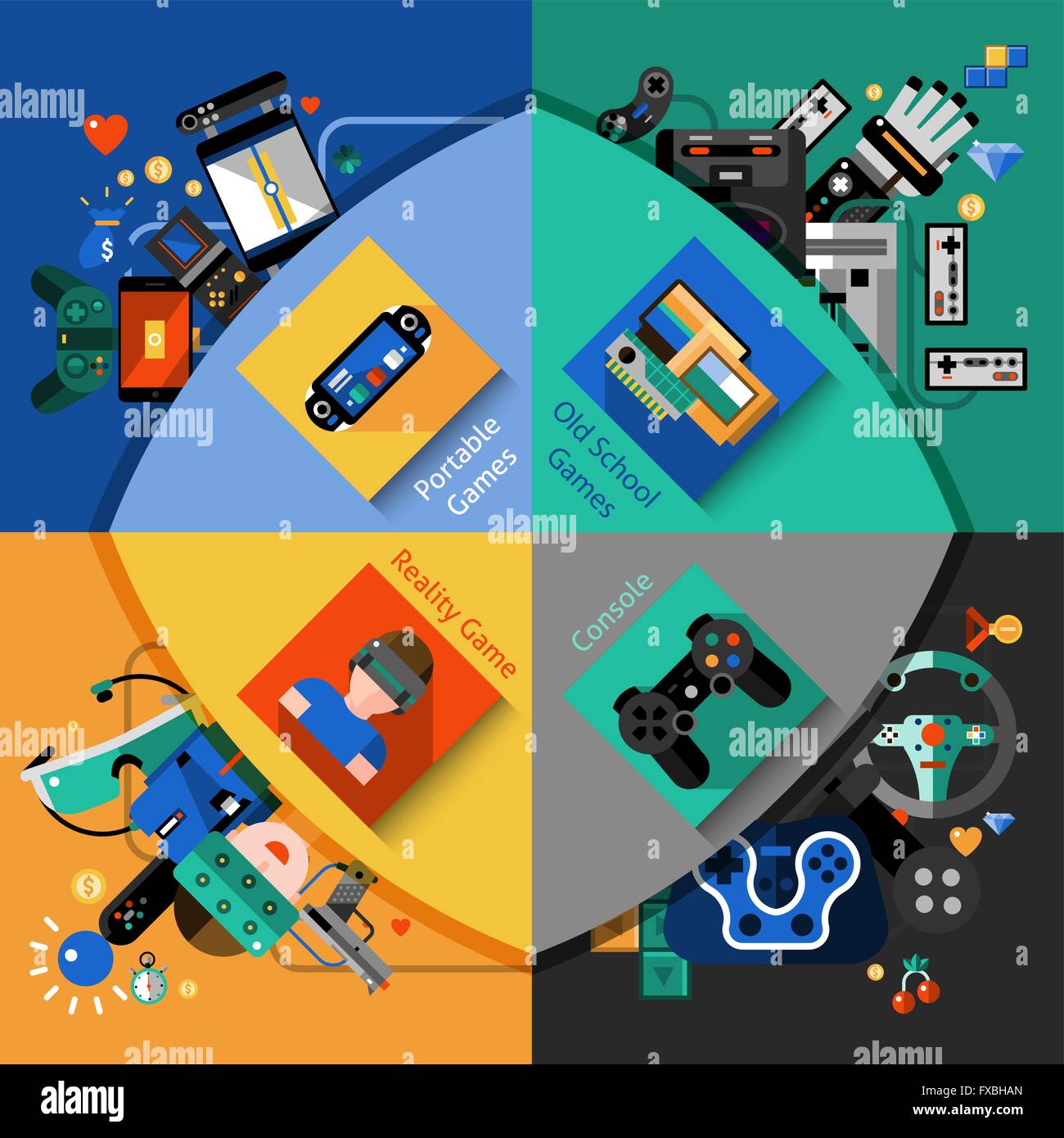 Video Games Set Stock Vector Image & Art - Alamy