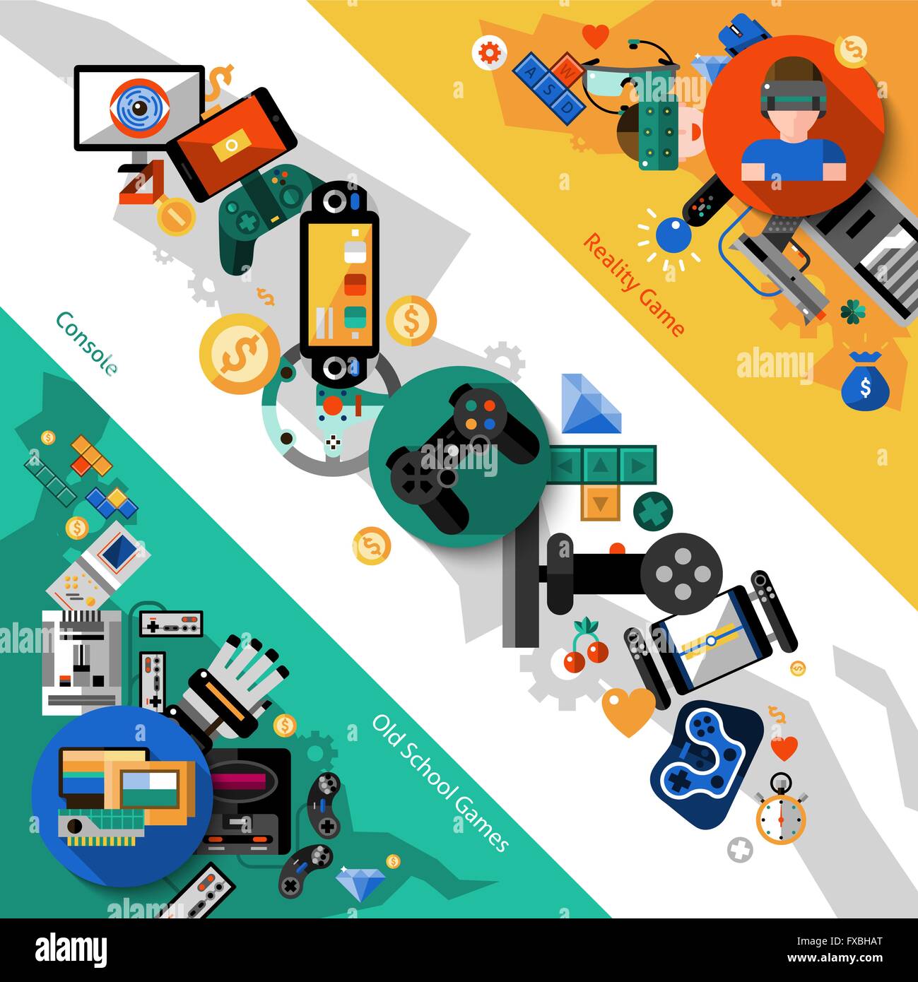 Game Banners Set Stock Vector Image & Art - Alamy