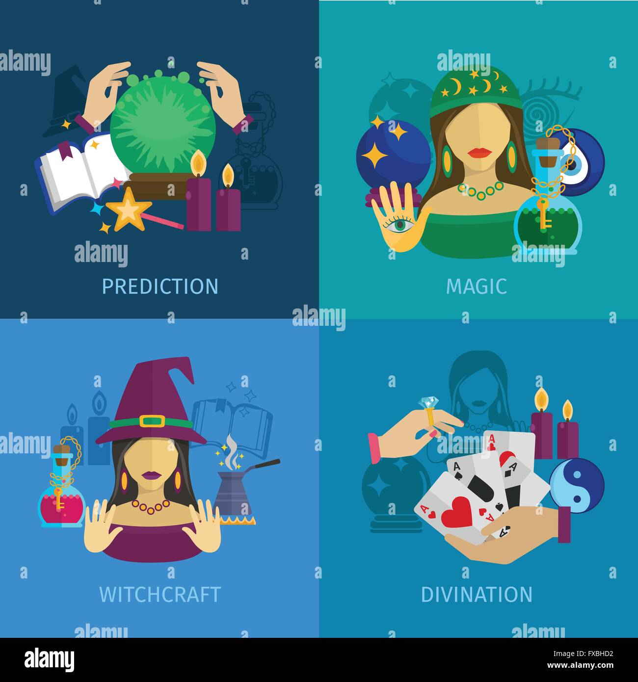 Fortune Teller Flat Stock Vector Image & Art - Alamy