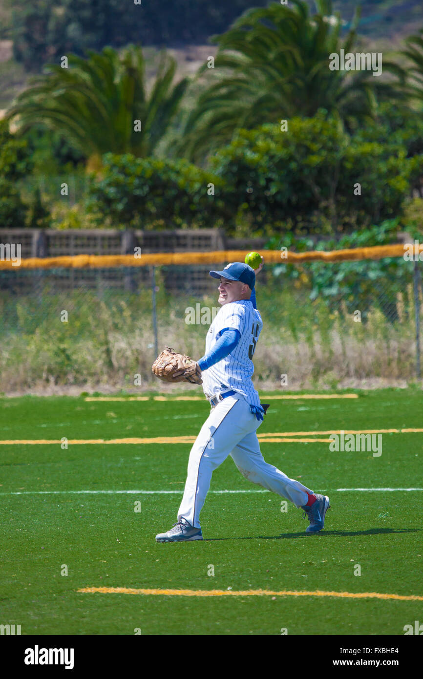 male versus male softball match Stock Photo - Alamy