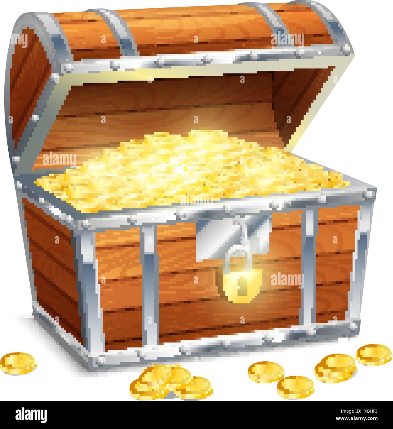 Hoard of coins Stock Vector Images - Alamy