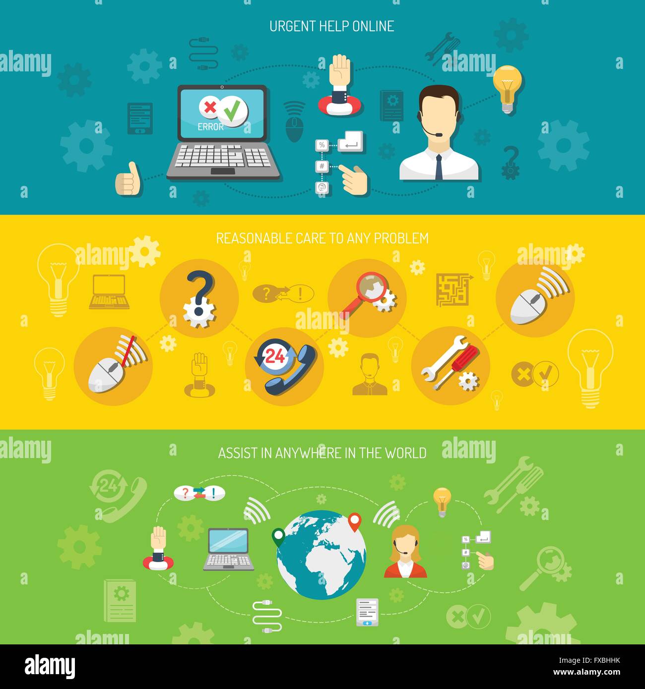 Design support banner horizontal Stock Vector Image & Art - Alamy