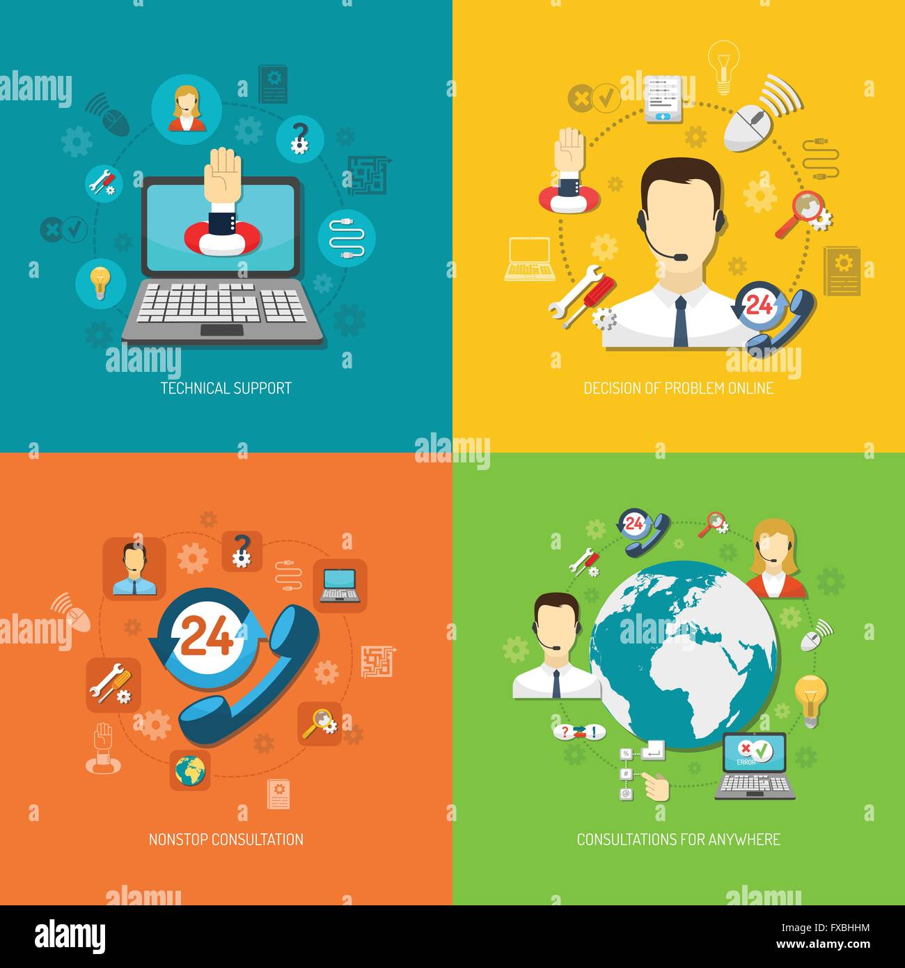 Support call center infographics Stock Vector Images - Alamy