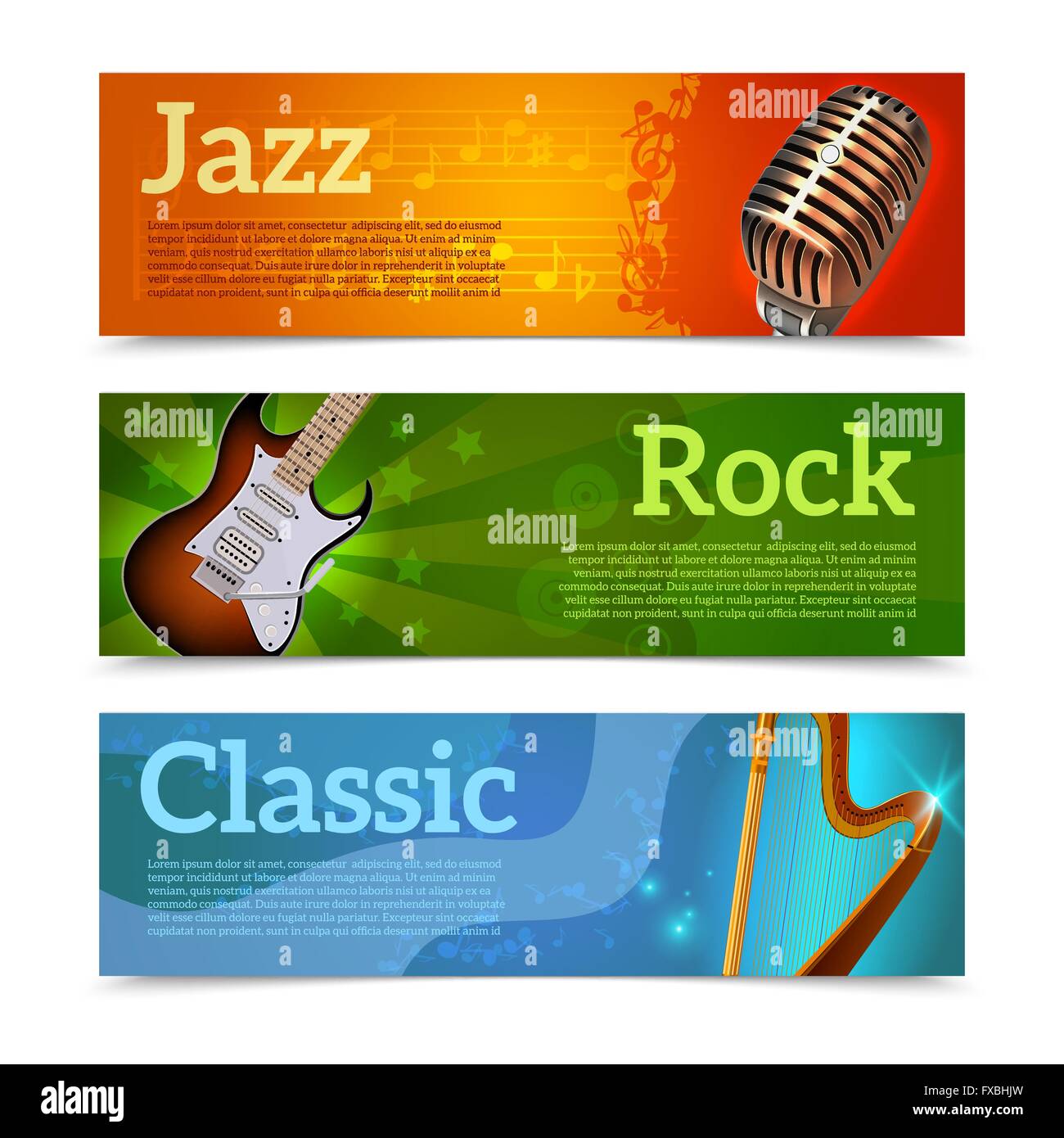 Trumpet banners Stock Vector Images - Alamy