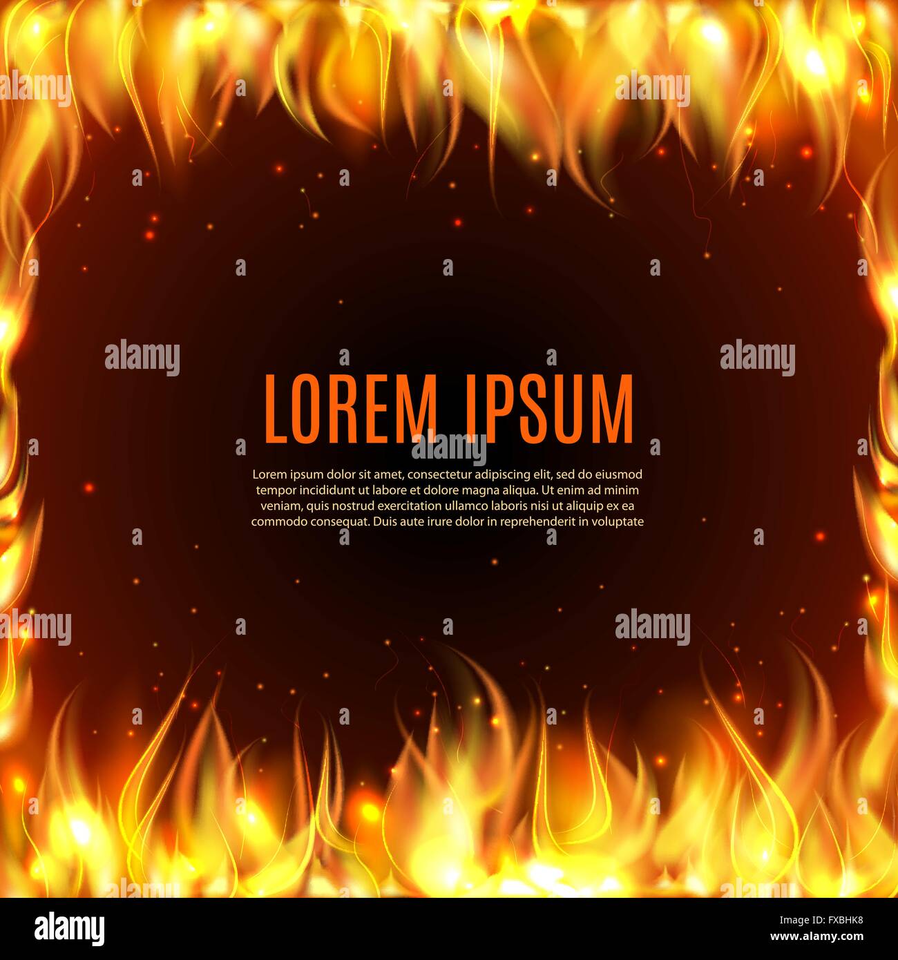 Vector fire frames on Stock Vector Images - Alamy