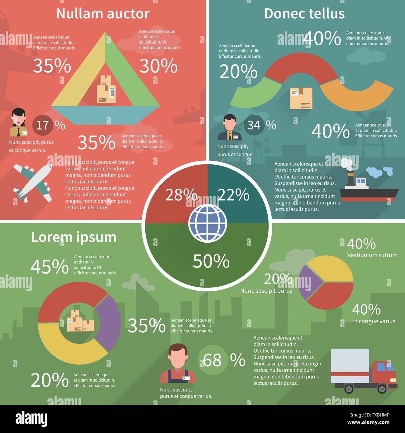Worldwide logistic infographic flat poster Stock Vector Image & Art - Alamy