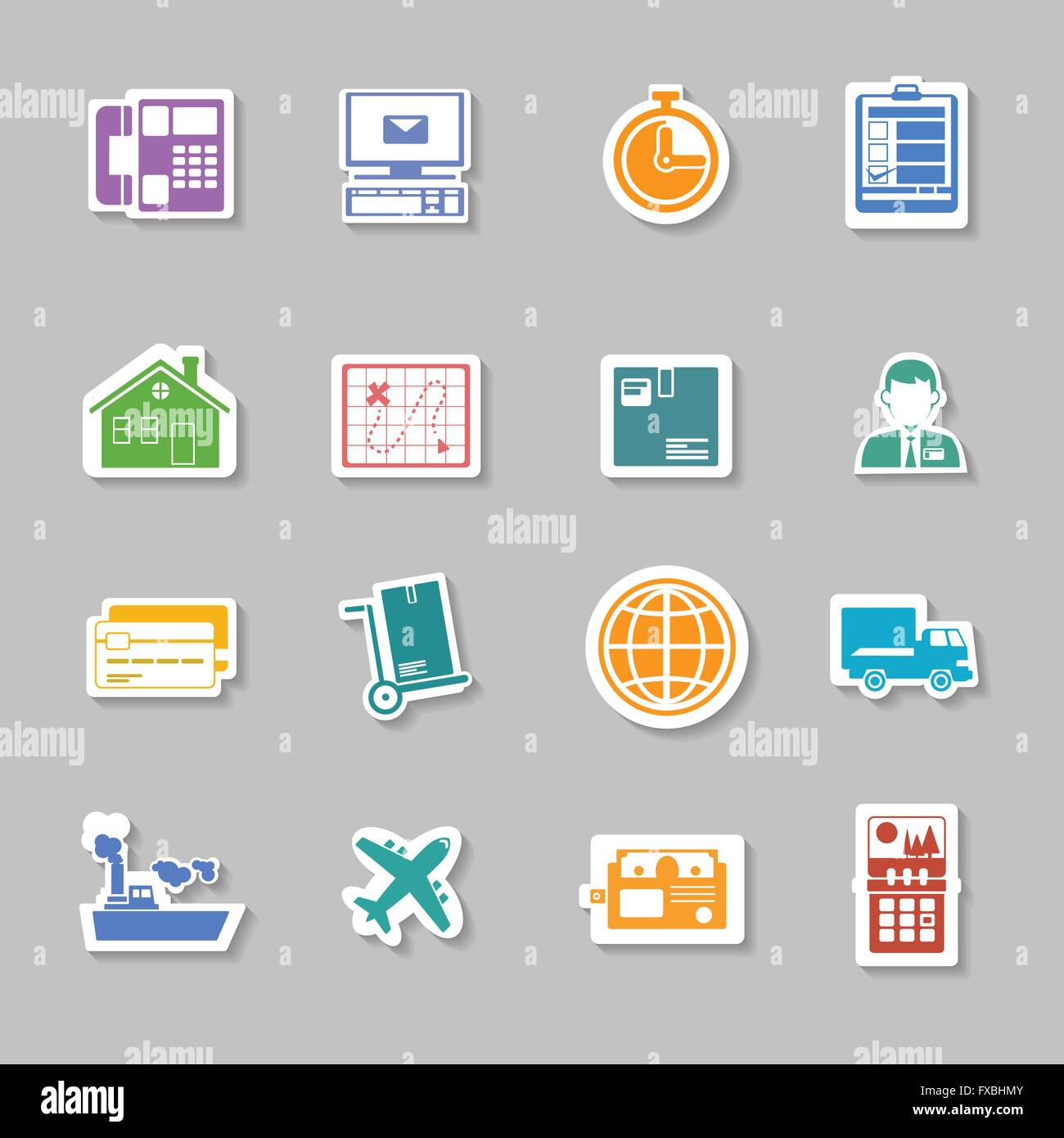 Color logistic service sticker Stock Vector Image & Art - Alamy