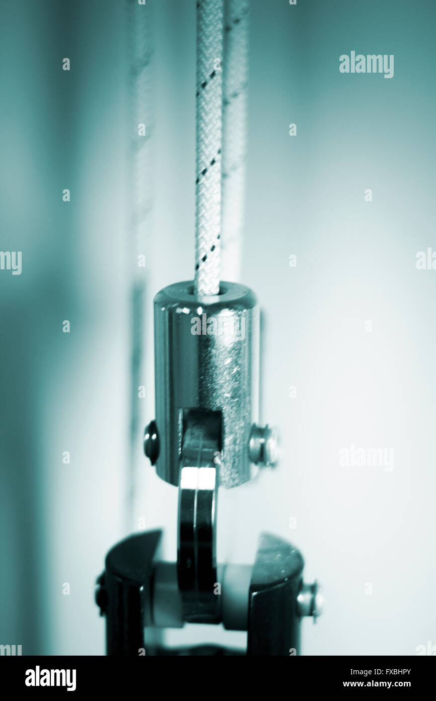 Weight training machine cable in fitness gym for weight training ...