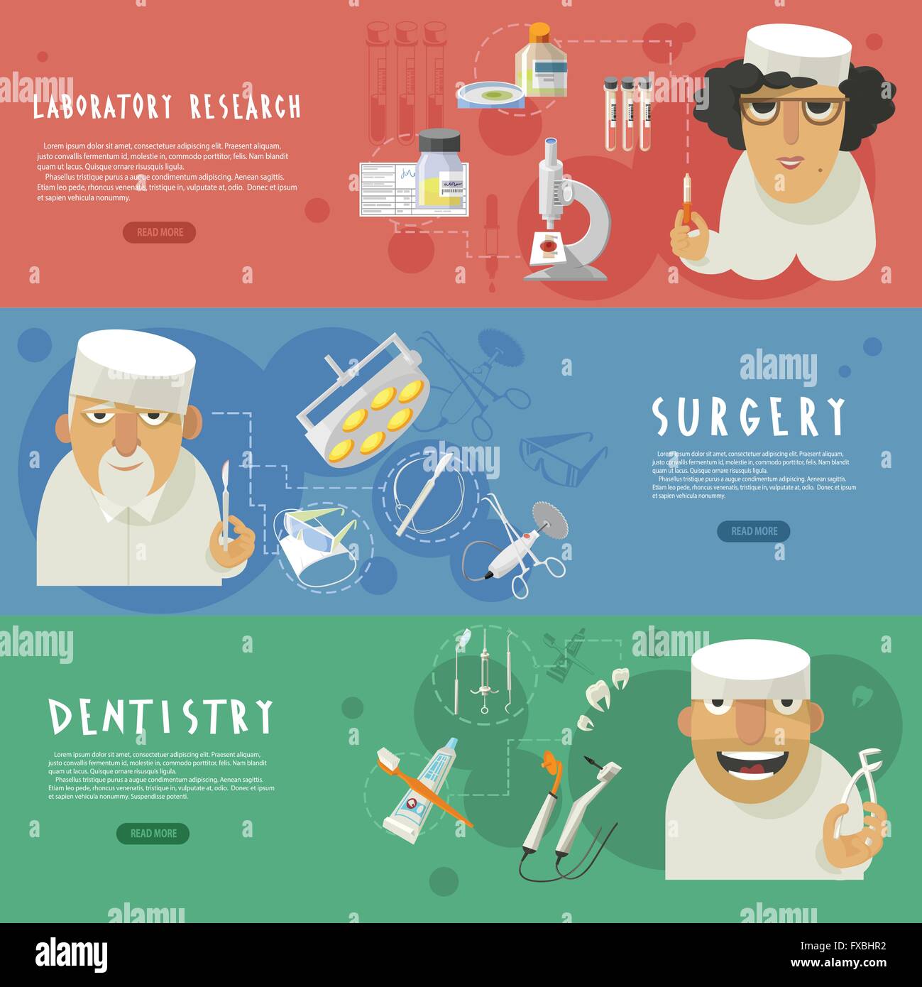 Medical health care horizontal banners Stock Vector Image & Art - Alamy