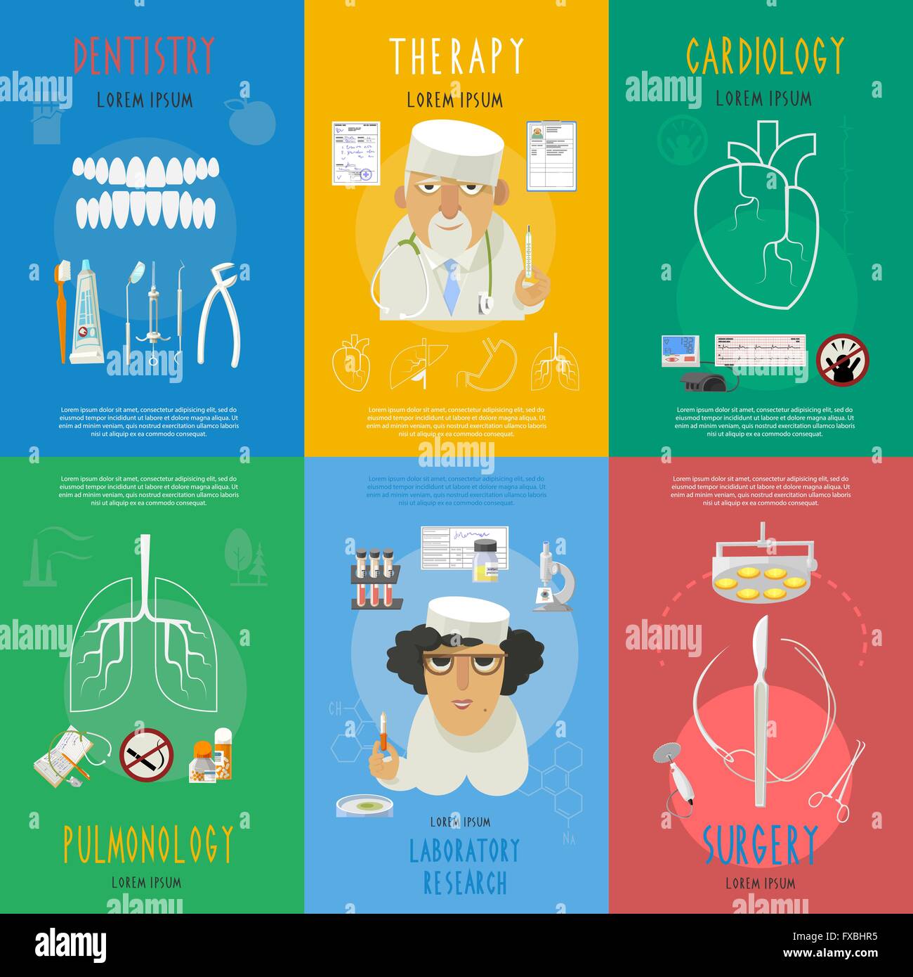 Medicine flat icons composition poster Stock Vector Image & Art - Alamy