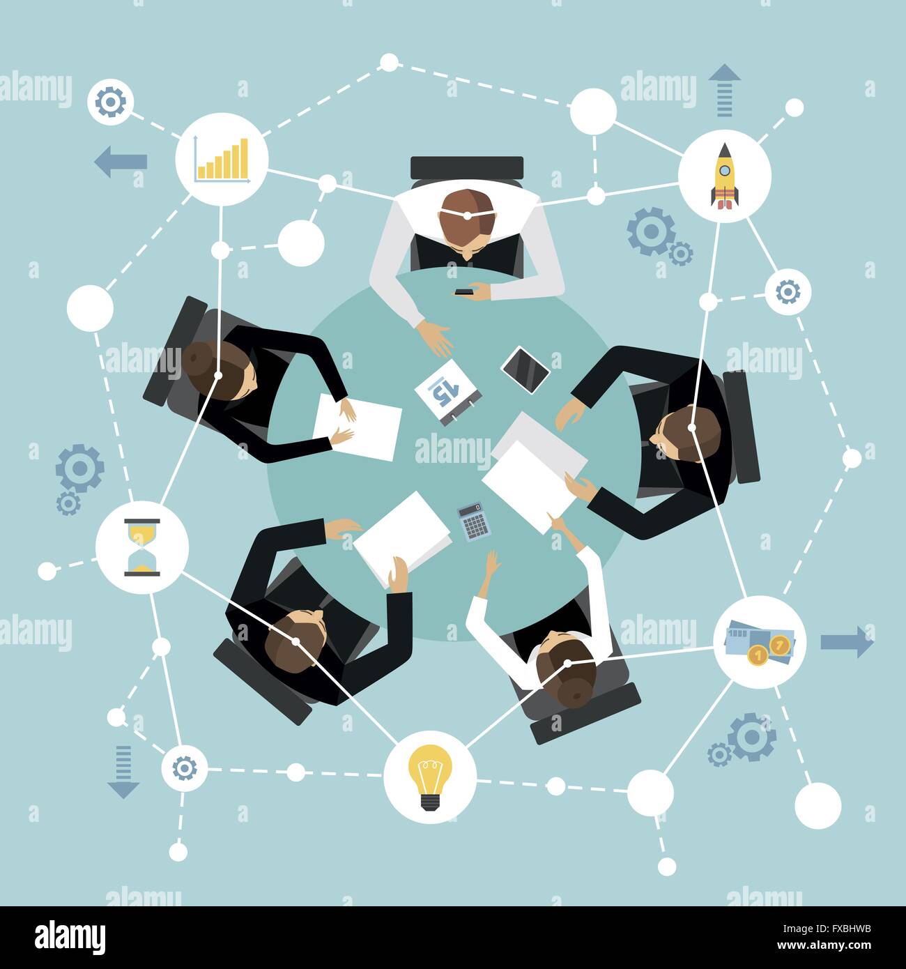 Above meeting people on Stock Vector Images - Alamy