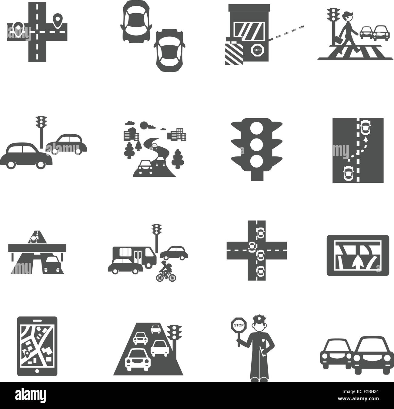 Pictogram Traffic Jam High Resolution Stock Photography and Images - Alamy