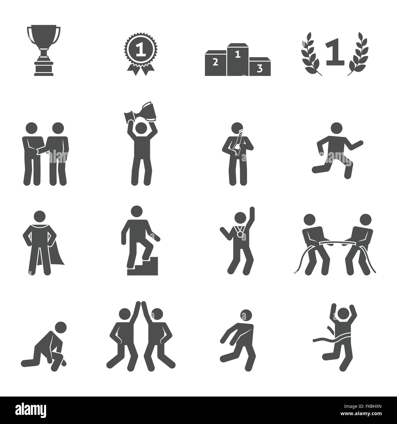 Competition Icons Black Stock Vector Image & Art - Alamy
