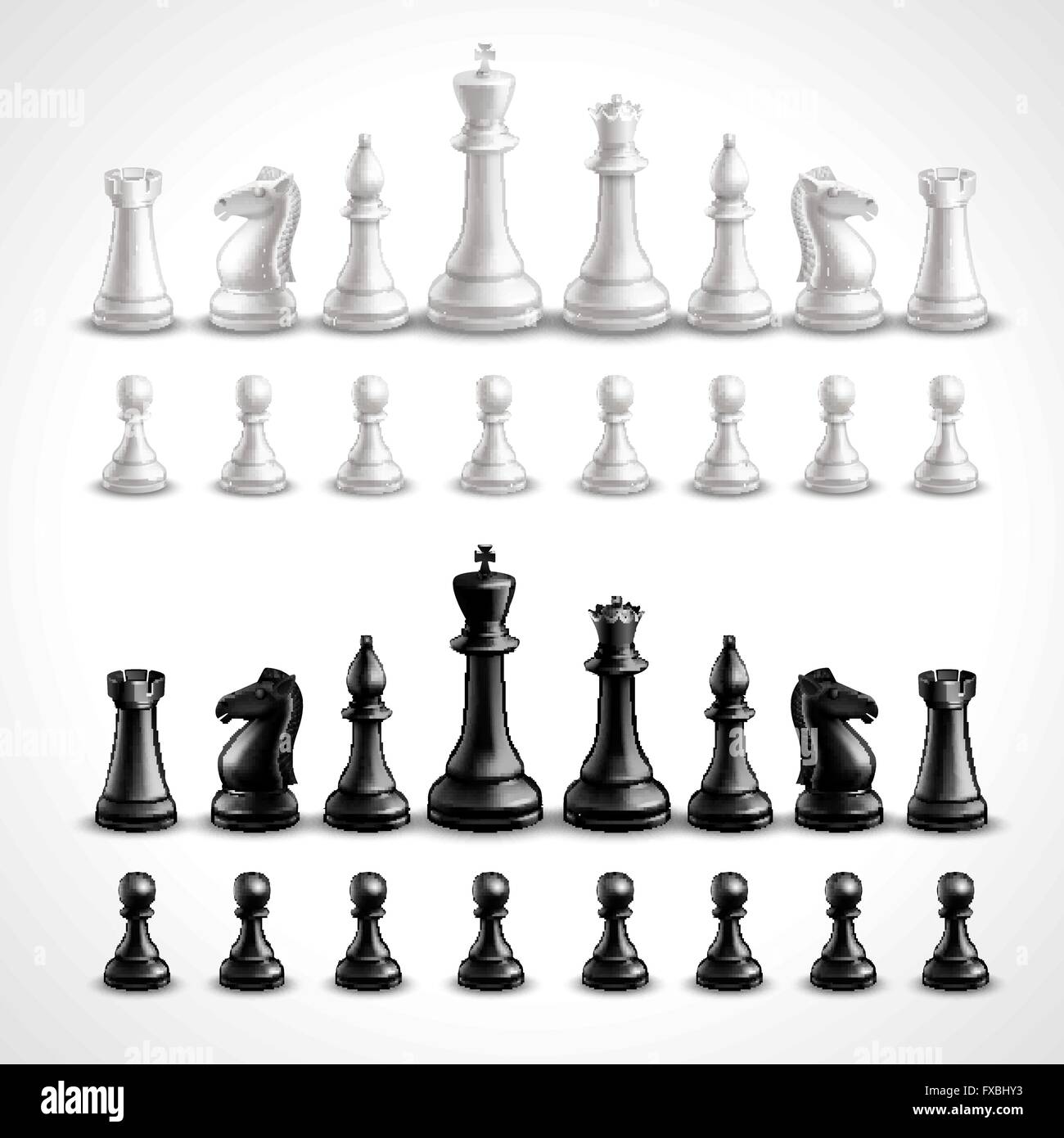 Realistic Chess Figures Stock Vector Image & Art - Alamy