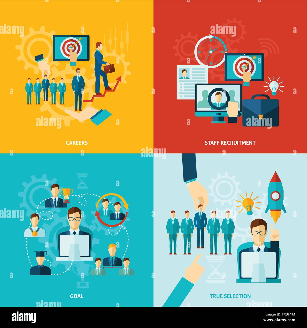 Flat Career Set Stock Vector Image & Art - Alamy
